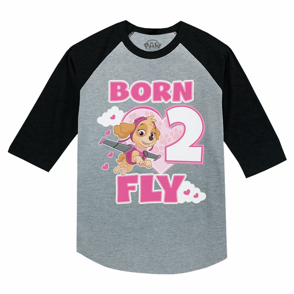 Tstars Girls 2nd Birthday Gift Tshirt Birthday Gift for 2 Year Old Paw ...