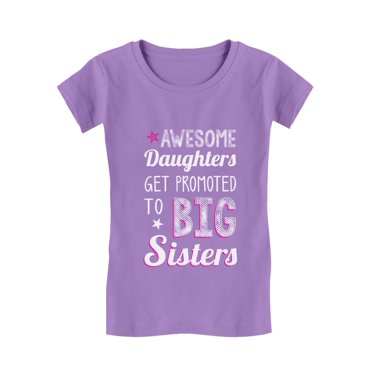Bold Big Sister Colorful Sibling Reveal Announcement T-Shirt for Baby ...