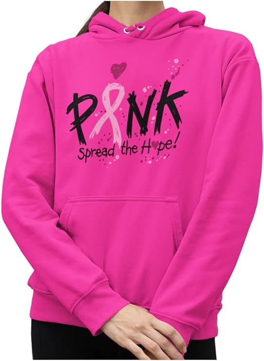Tstars Women’s Breast Cancer Awareness Hoodie – Spread the Hope Pink ...
