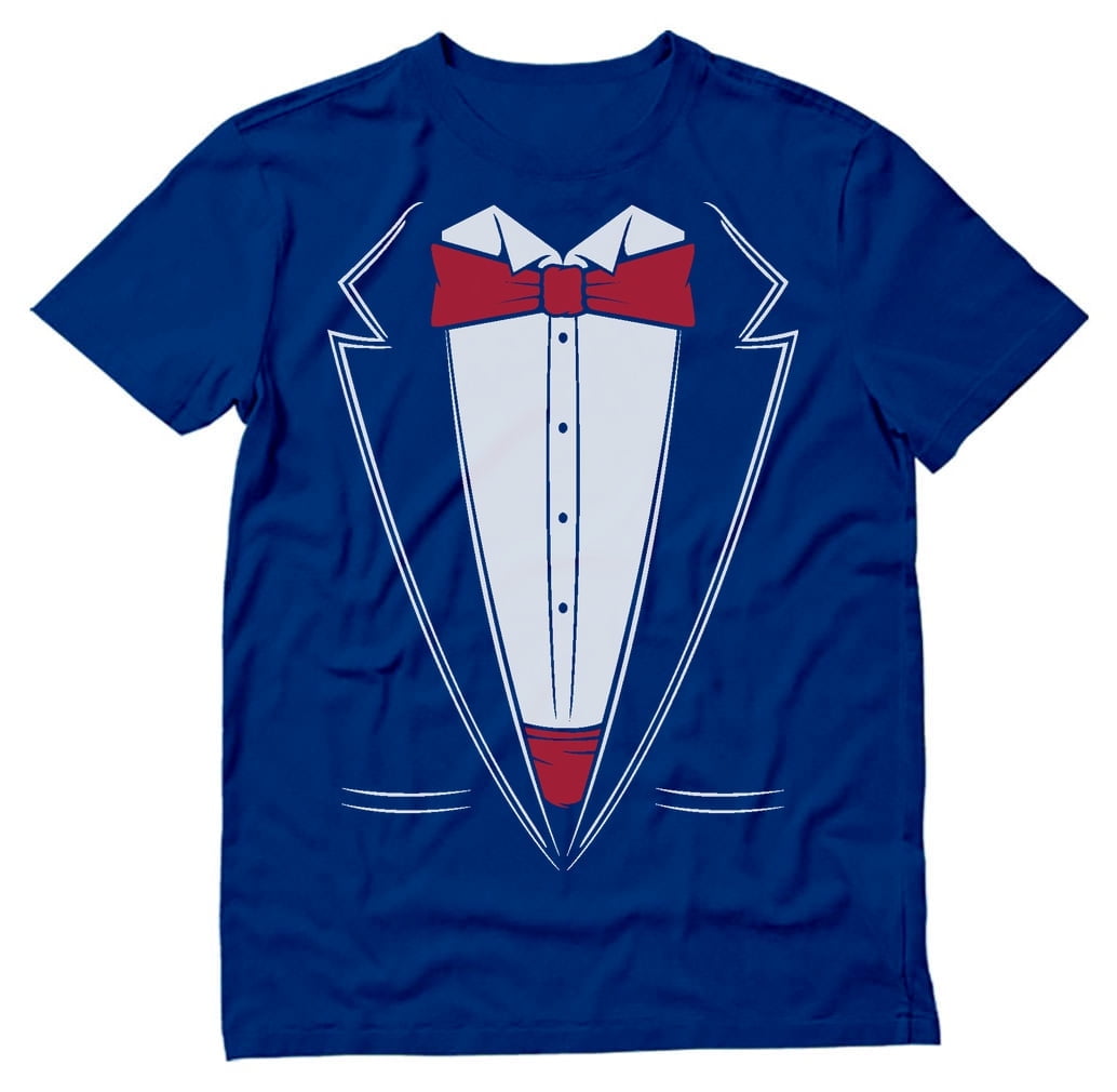 Tstars Mens Halloween Party Shirt Printed Suit and Tie Tuxedo Red Bow ...