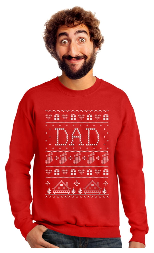 Tstars Mens Ugly Christmas Sweatshirt Gift for Husband Dad Father ...