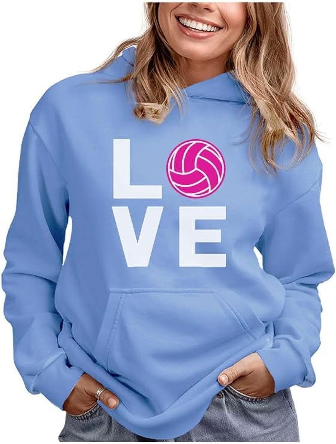 Tstars Womens Volleyball Hoodie - Love Volleyball Sweatshirt - Gift for ...