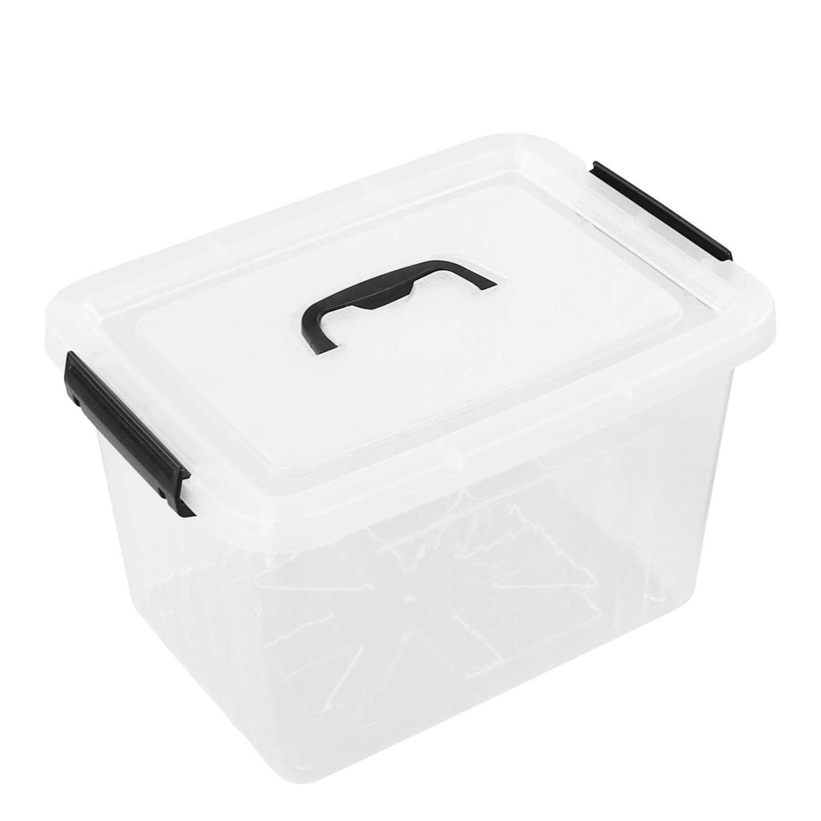 Tstorage 12 Quart Plastic Storage Latch Box, Latching Storage Bin with ...