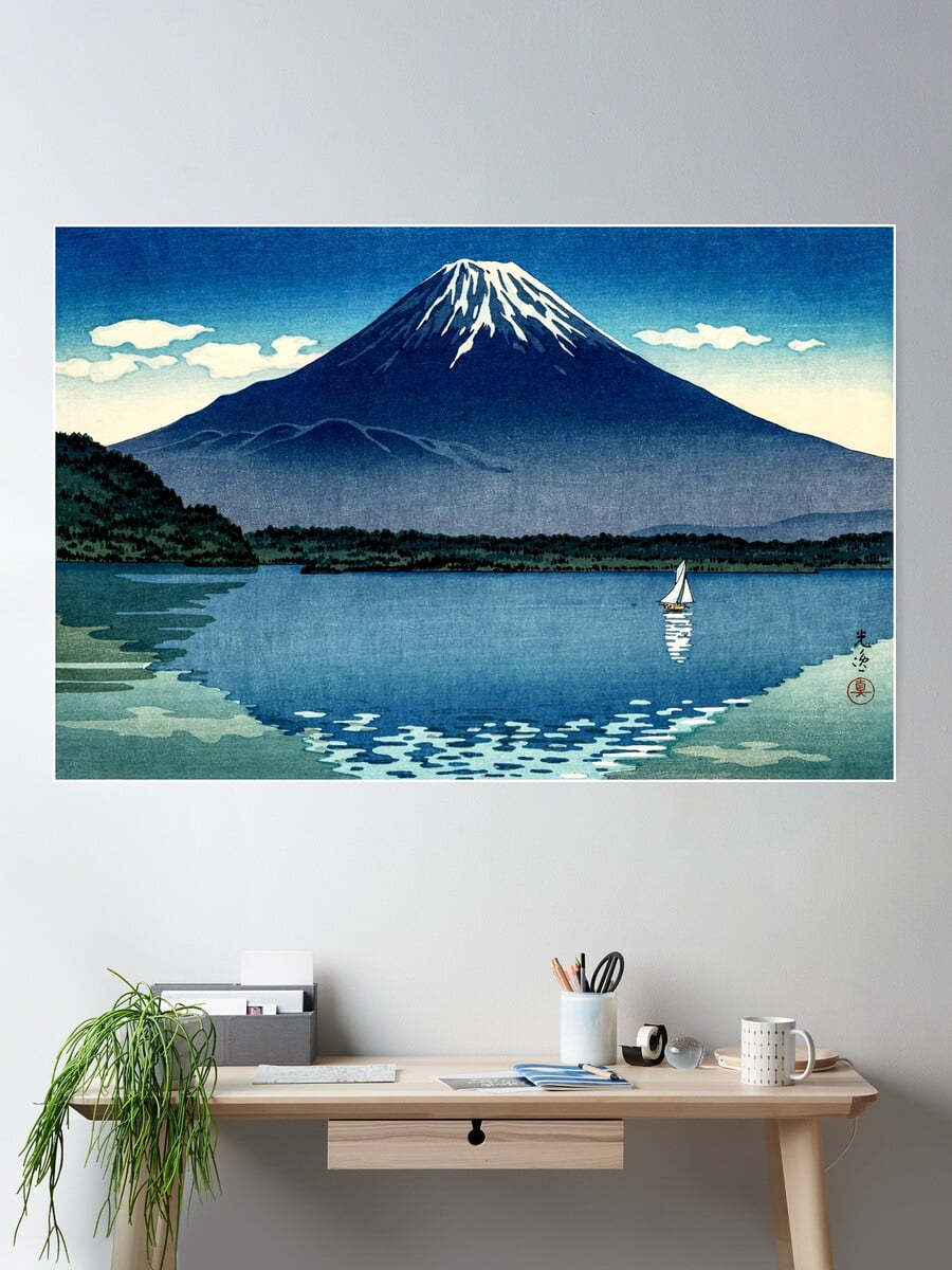 Tsuchiya Koitsu - Mount Fuji And Lake Shoji Poster Wall Art, Modern ...