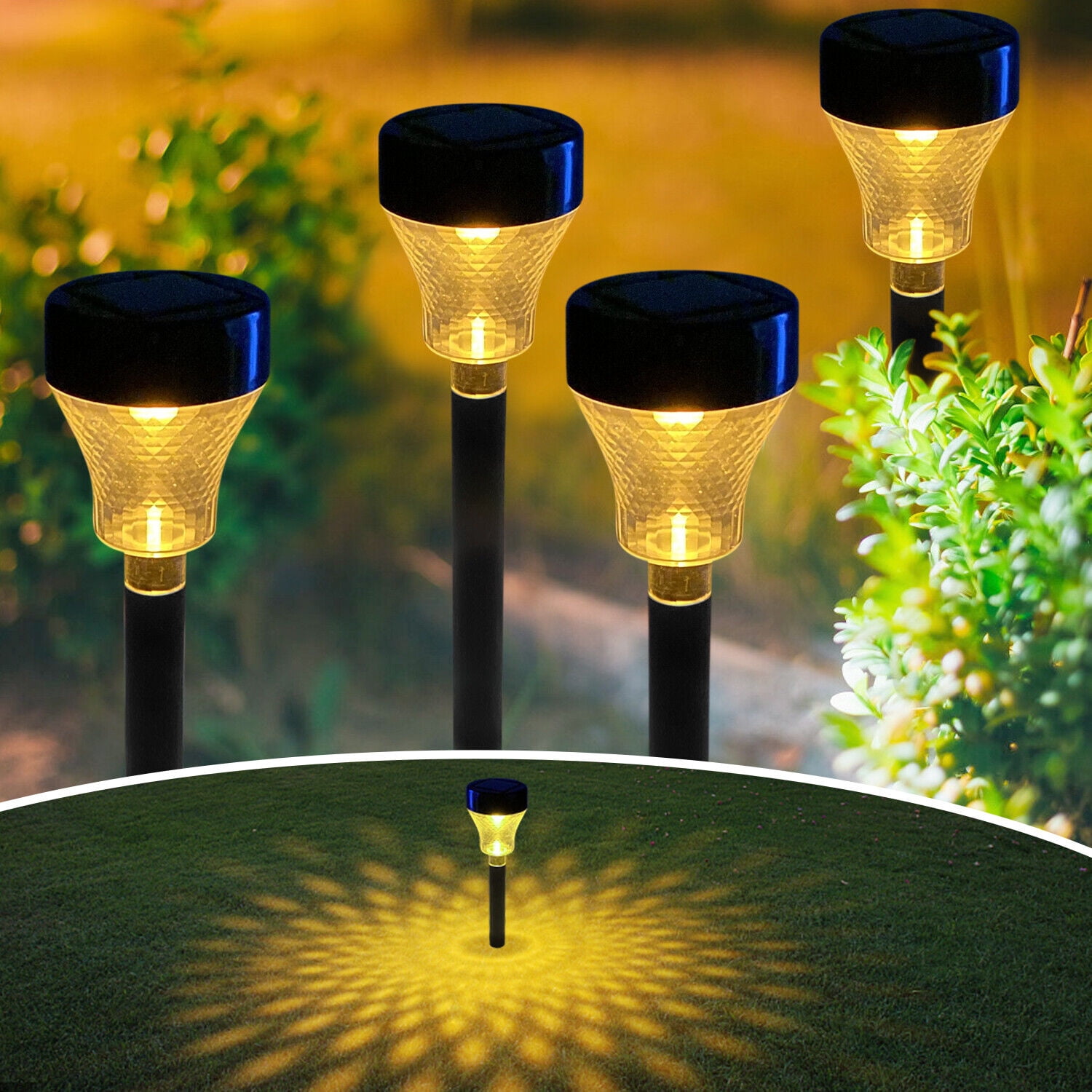 Tsuinz Solar Garden LED Waterproof Lights Outdoor Landscape Lawn Yard ...