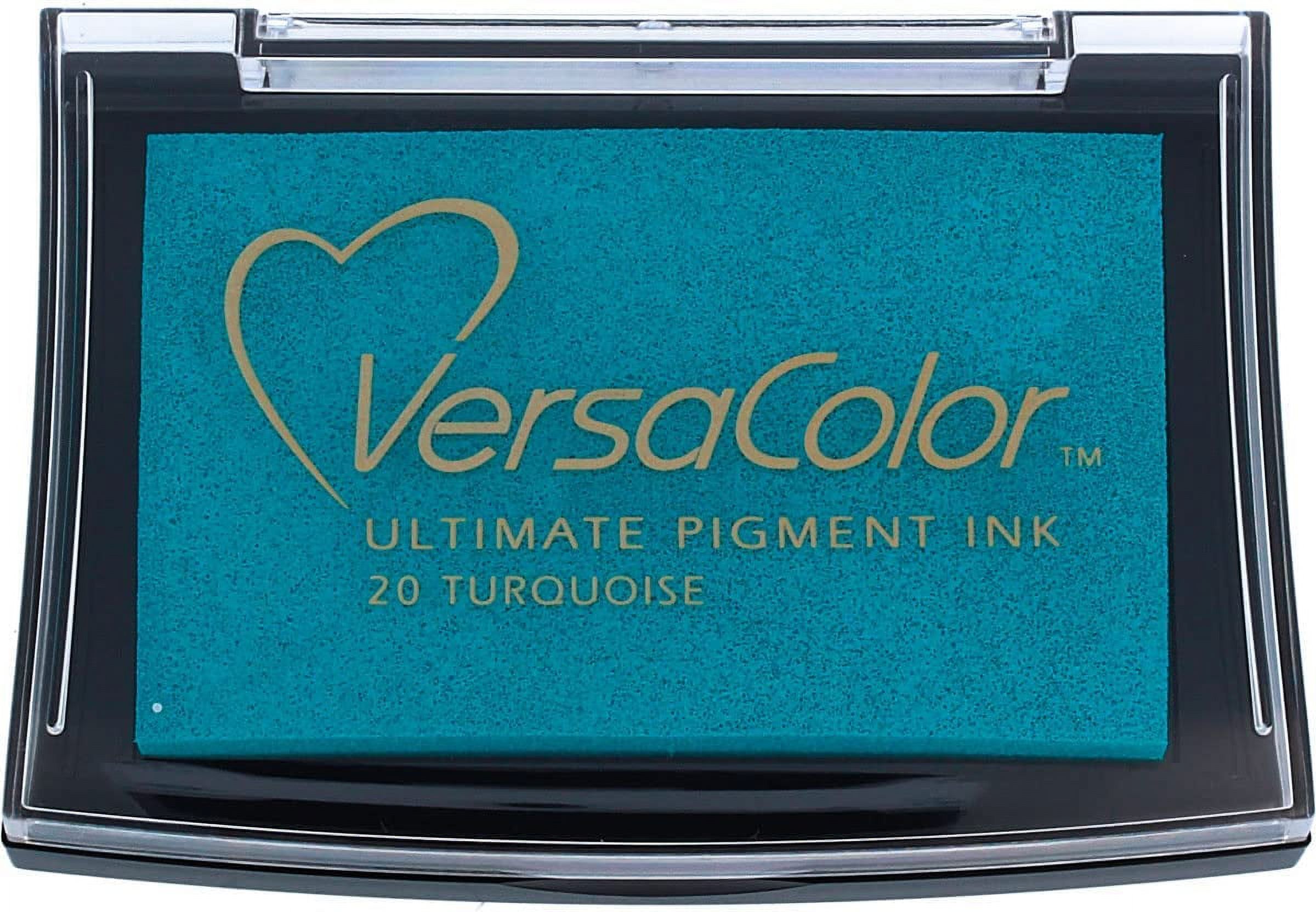 Tsukineko VC020 Versacolor Pigment Ink Pad-Turquoise, 4 x 4 cm ...