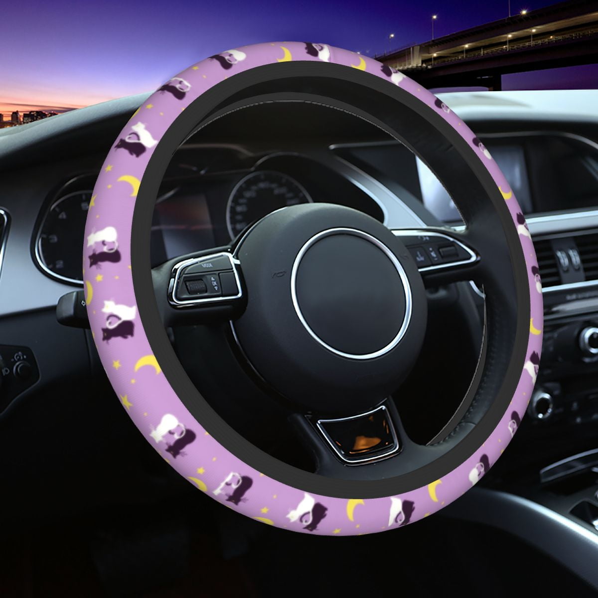 Tsukino Anime Steering Wheel Cover Soft Sailor Artemis Moons Steering ...