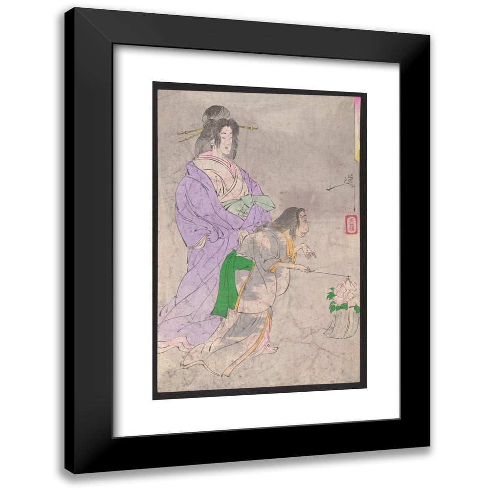 Tsukioka Yoshitoshi 11x14 Black Modern Framed Museum Art Print Titled - Botandoro (1880 ...