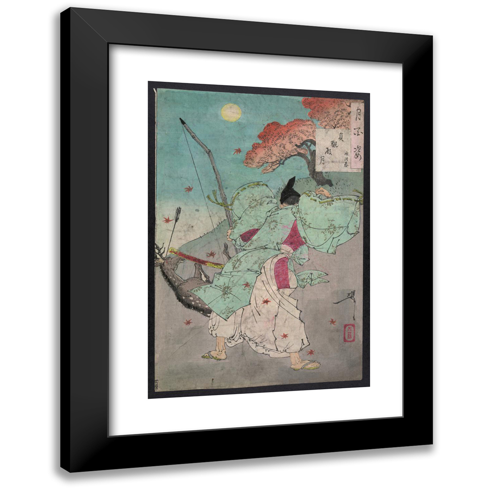 Tsukioka Yoshitoshi 11x14 Black Modern Framed Museum Art Print Titled - Joganden No Tsuki (1880 ...