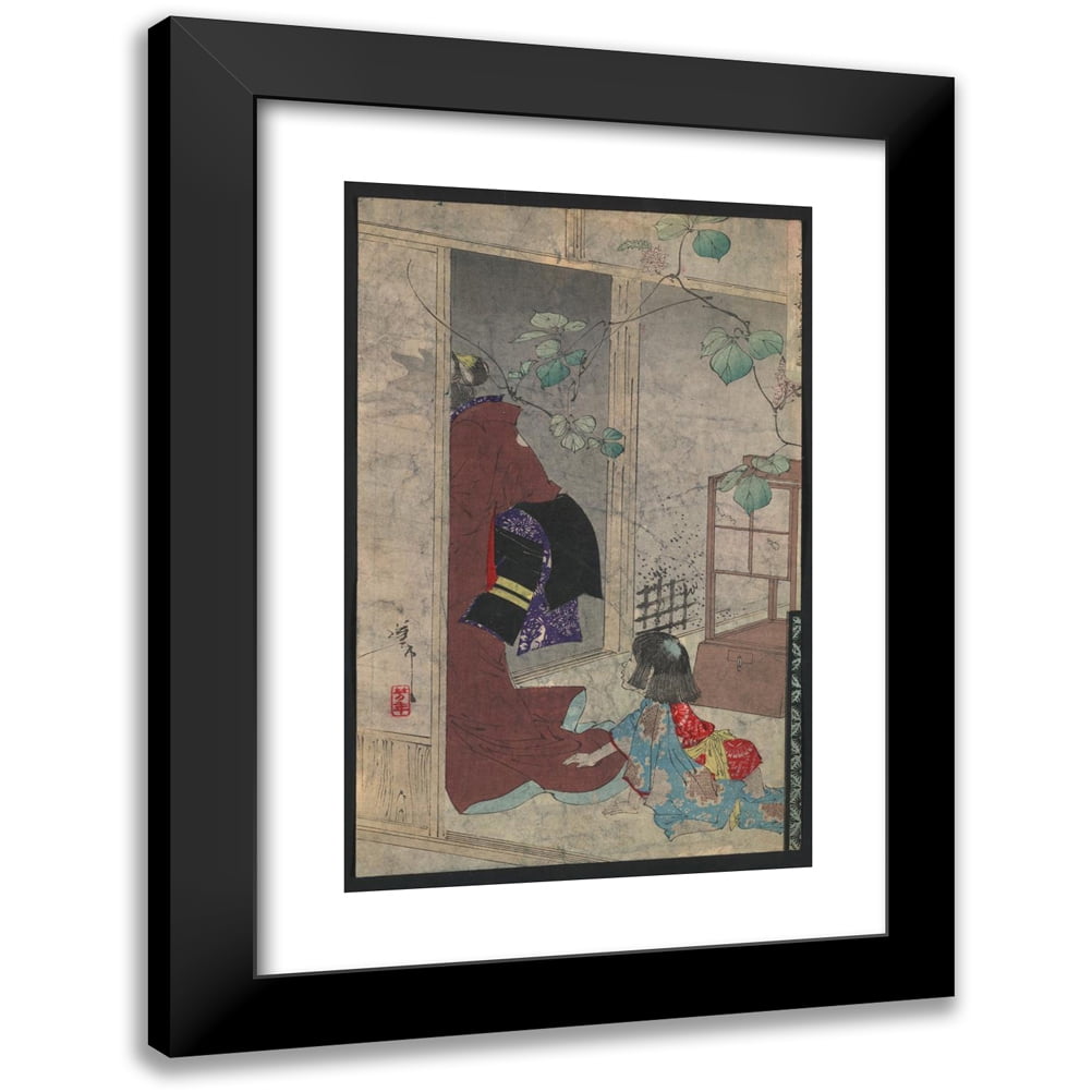Tsukioka Yoshitoshi 11x14 Black Modern Framed Museum Art Print Titled - Kuzu No Ha (1880 ...