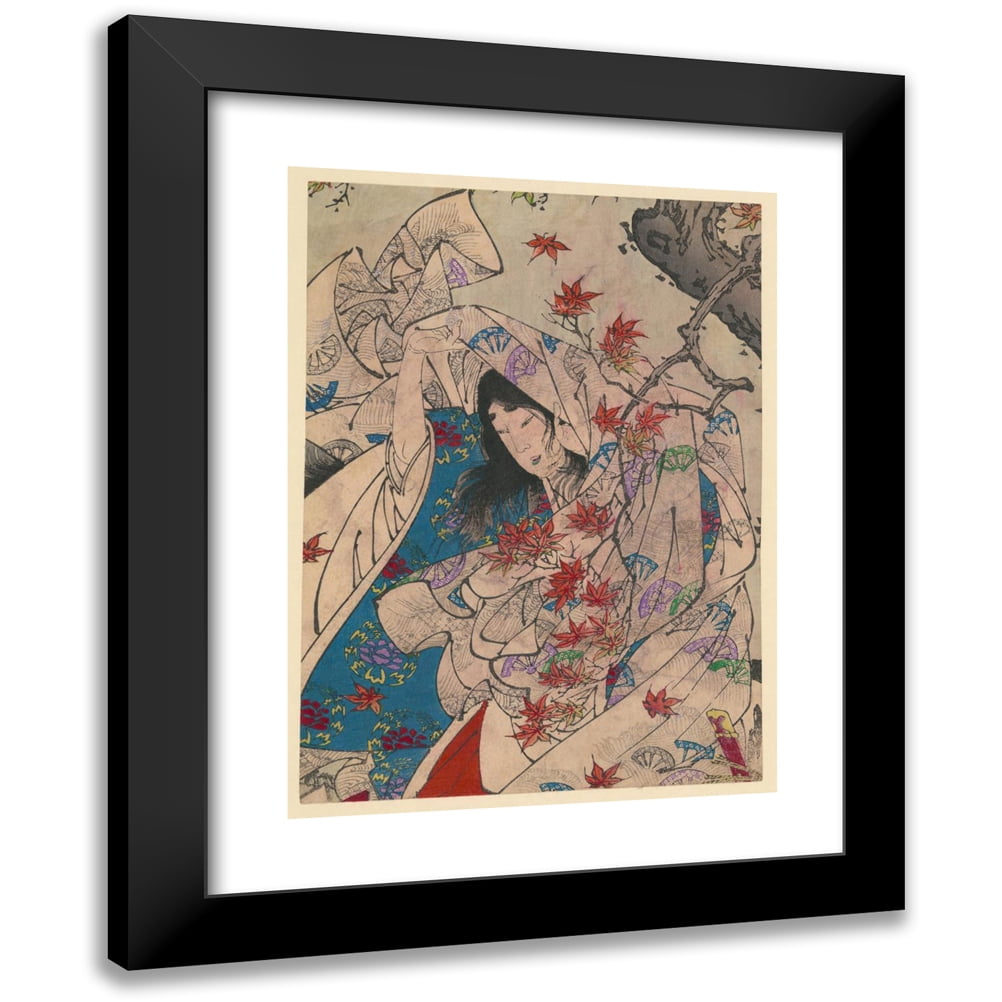 Tsukioka Yoshitoshi 11x14 Black Modern Framed Museum Art Print Titled - Sumiyoshi No Meigetsu ...
