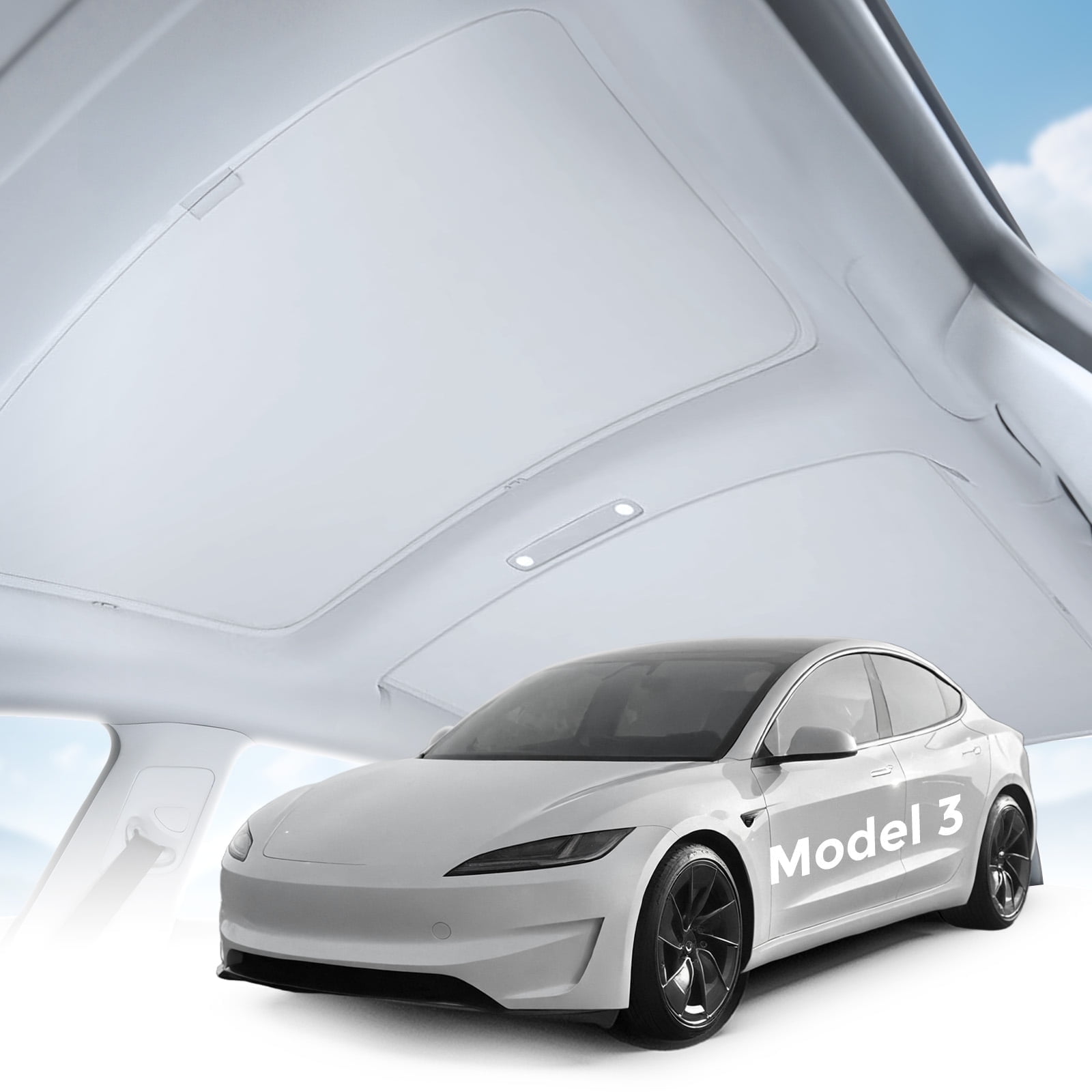 Tsumbay Tesla Model 3 Sunshade Roof (2024-2025) - Front & Rear ...