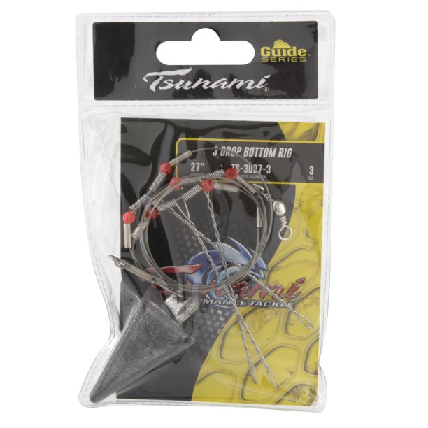 Tsunami Drop Bottom Rig 27" Wire 3 Drop Fishing Lures for Snapper ...