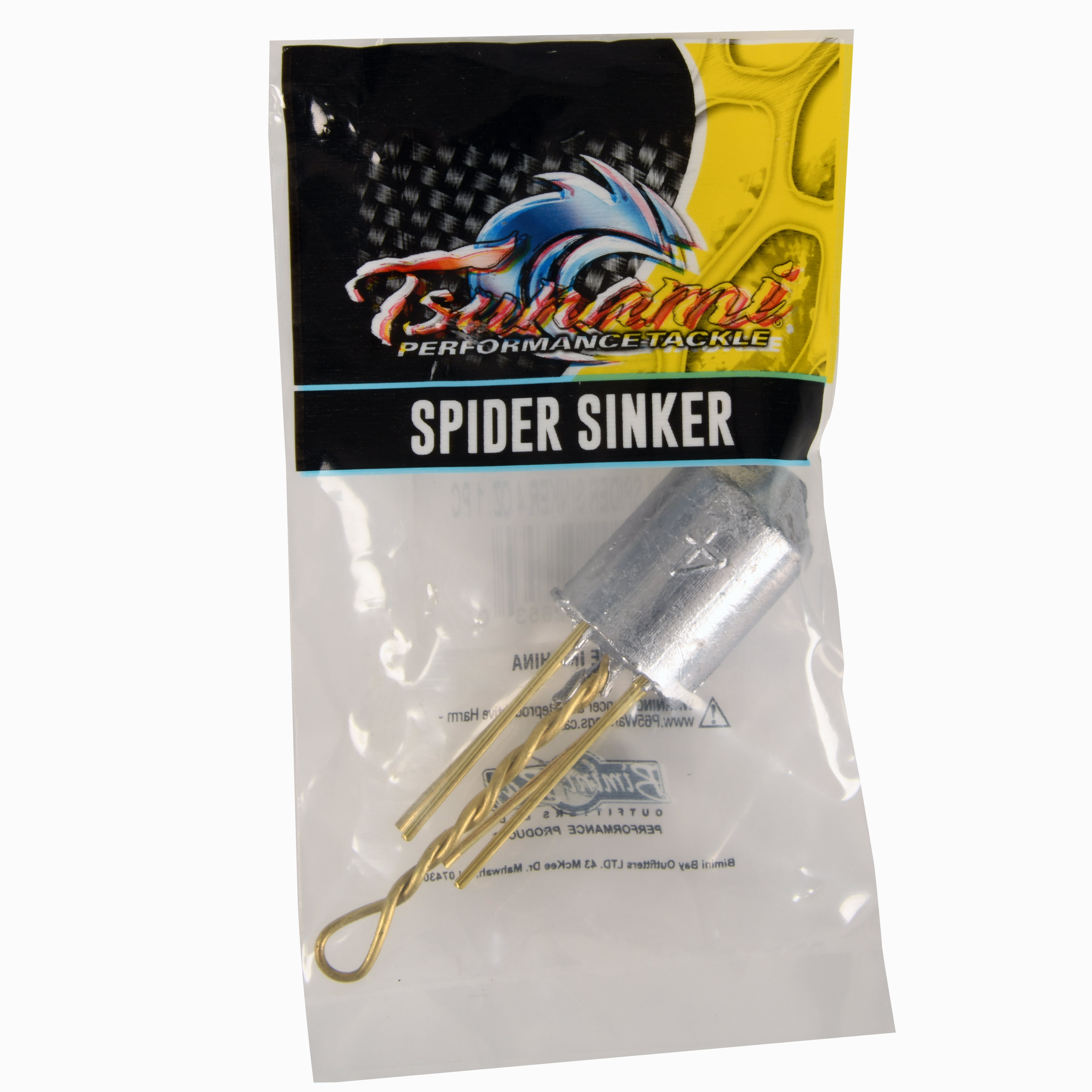 Tsunami Spider Sinker Unique Metal Prong Fishing Weight 4 oz - Walmart.com