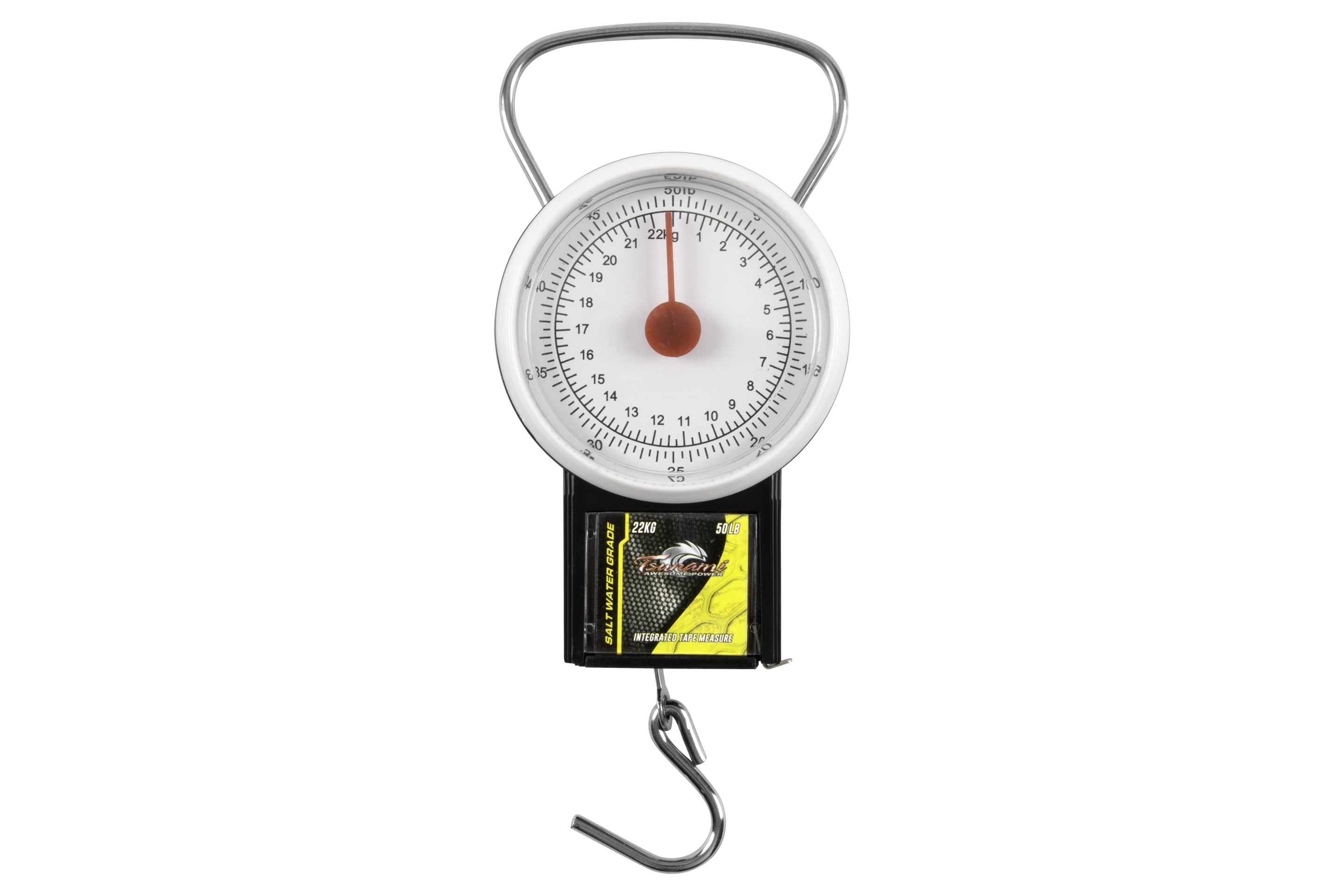 Tsunami 50 lb Metal Dial Scale with Tape Measure for Accurate Fish ...