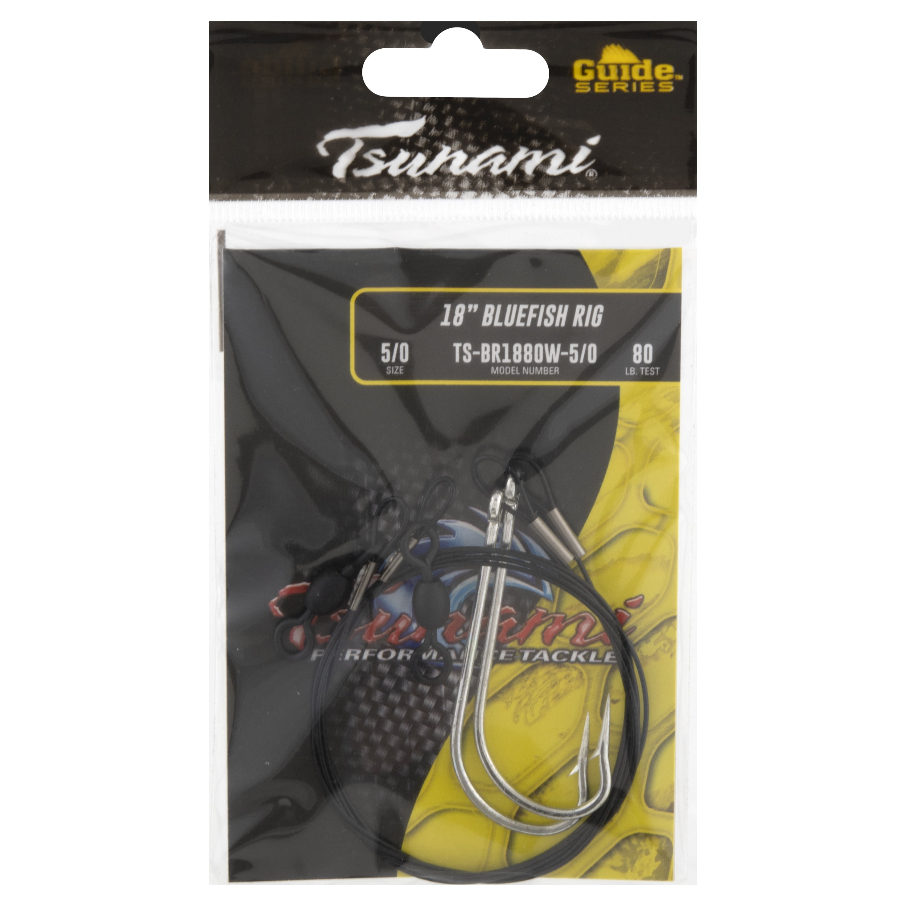 Tsunami Bluefish Rig- 5/0- 18 In., 80 Lb., Wire Fishing Terminal Tackle ...