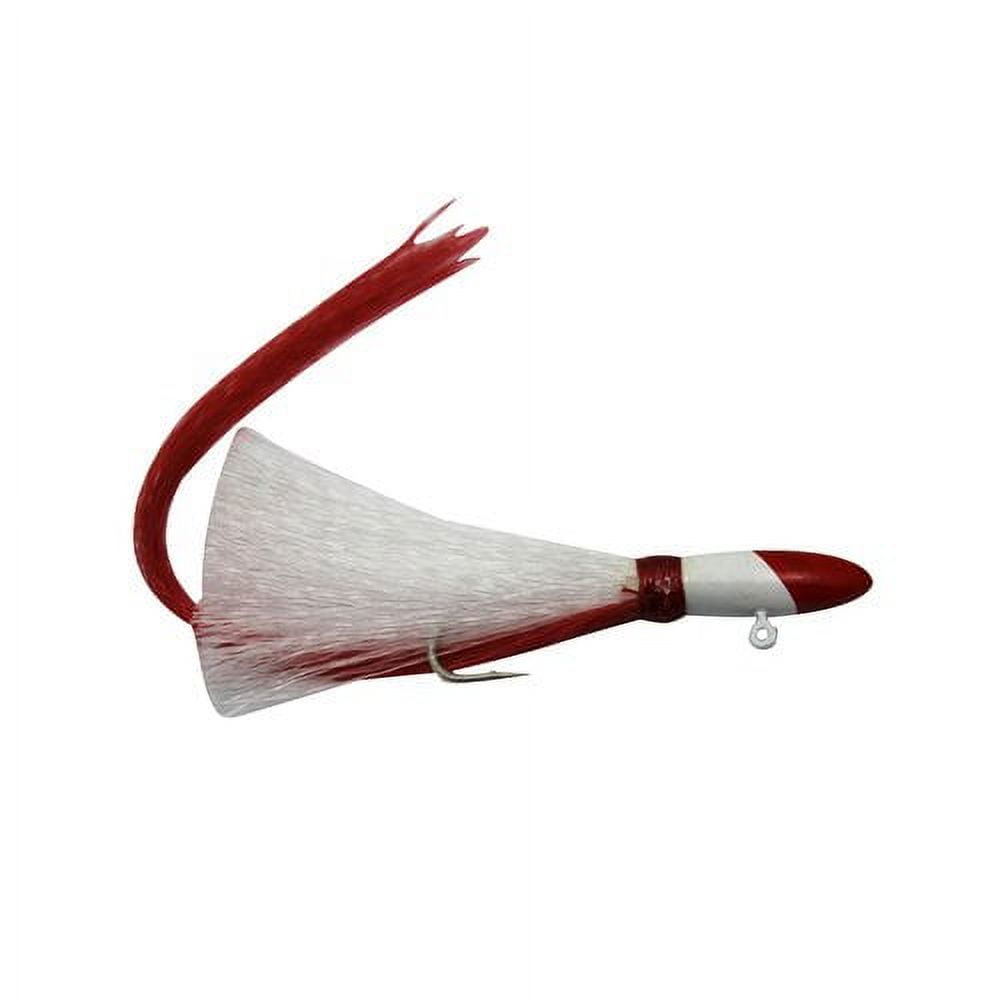 Tsunami Buster Red Tail Jig Fishing Lure – Red Head & White Mylar, 3/8 ...