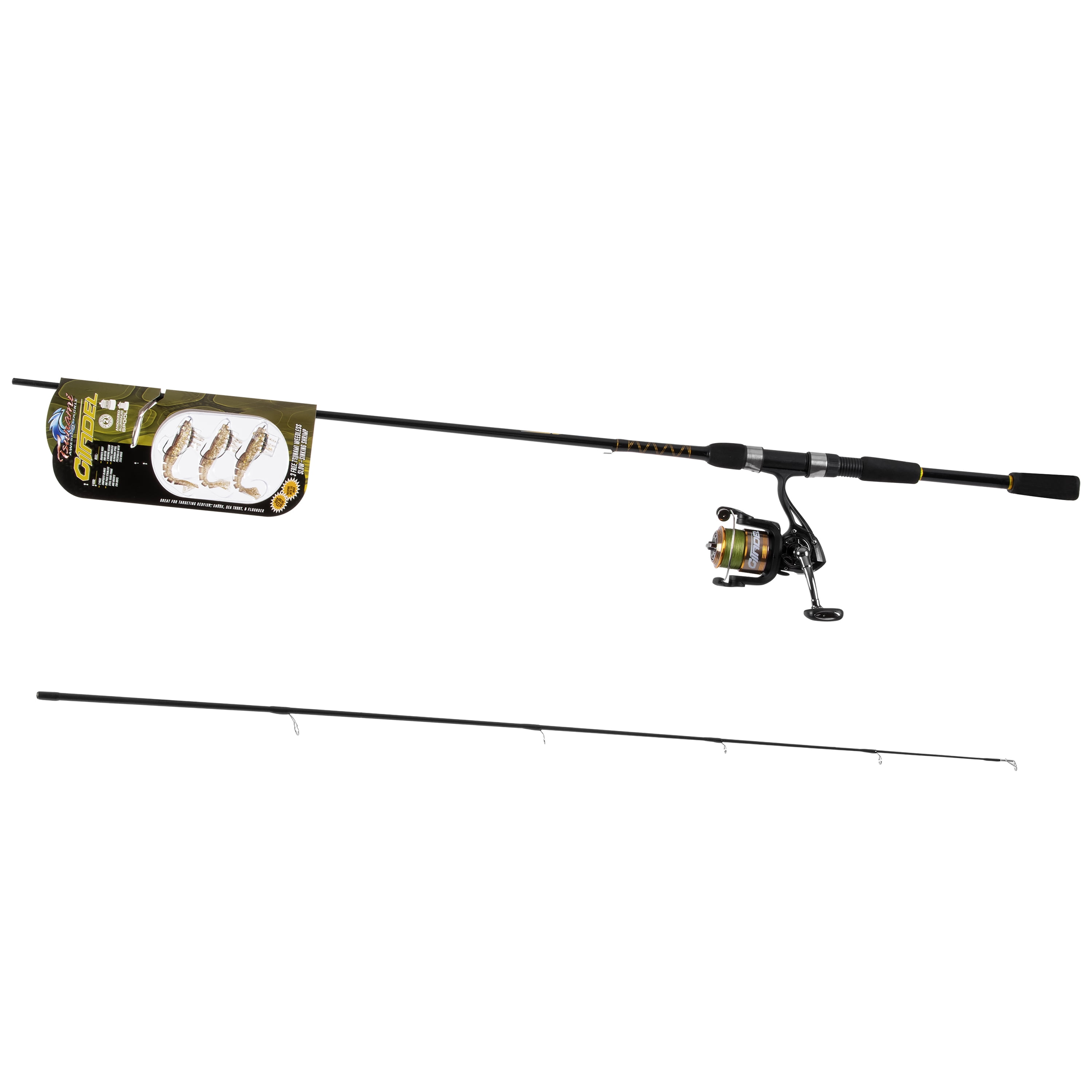 Tsunami Citadel II Fiberglass Fishing Combo 7' – Shrimp Rod & Reel ...
