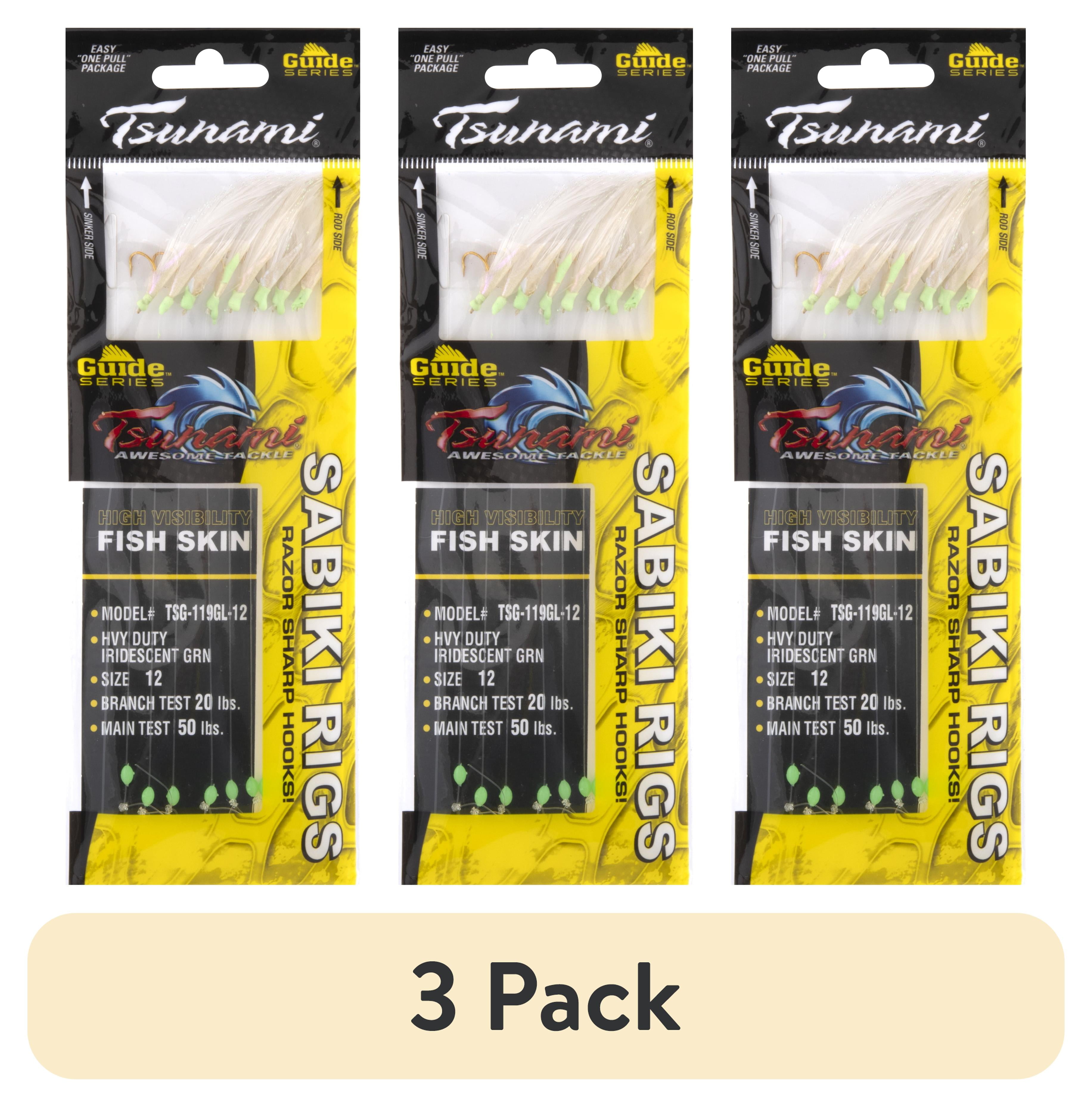 (3 pack) Tsunami Guide Series Sabiki Rig Heavy Duty, Fishing Lures ...