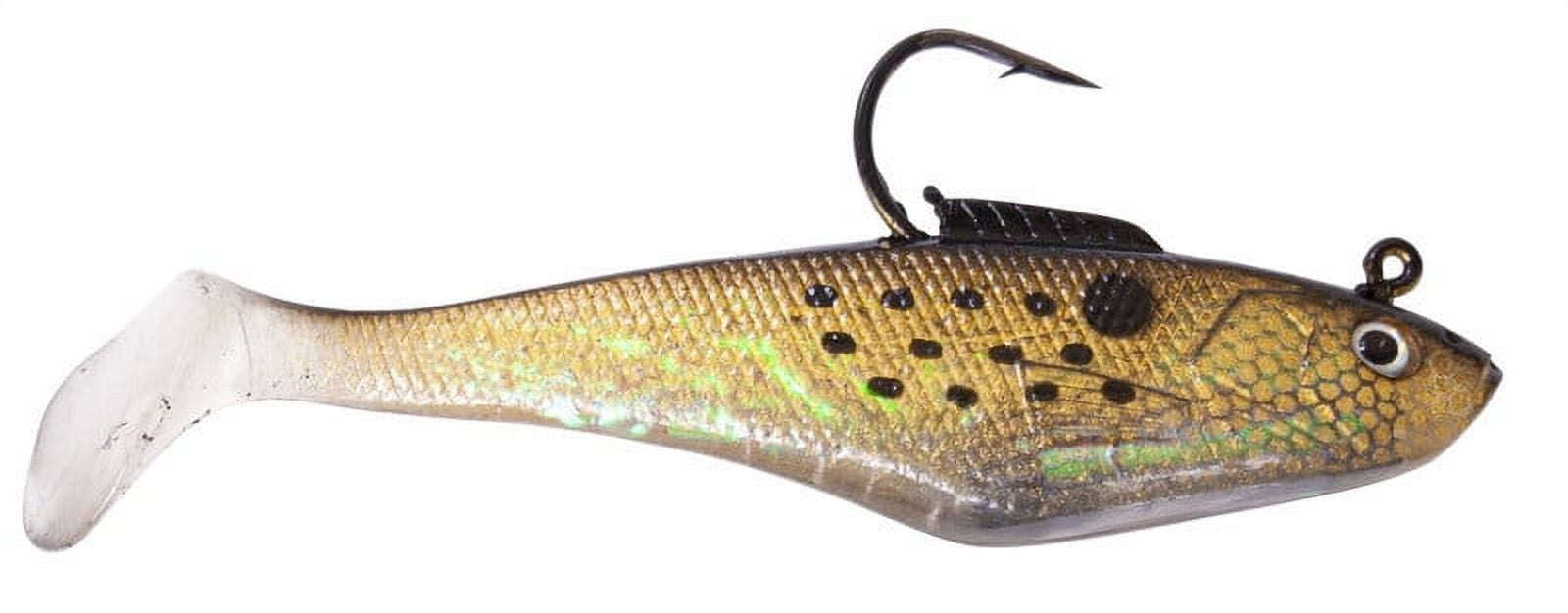 Tsunami Holographic Soft Bait Heavy Swim Shad Lure, 4", Golden Bunker W ...