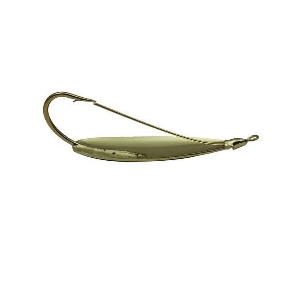 Tsunami Lite Flash Spoon 1/2 oz Gold Weedless Fishing Lure with Rigid ...