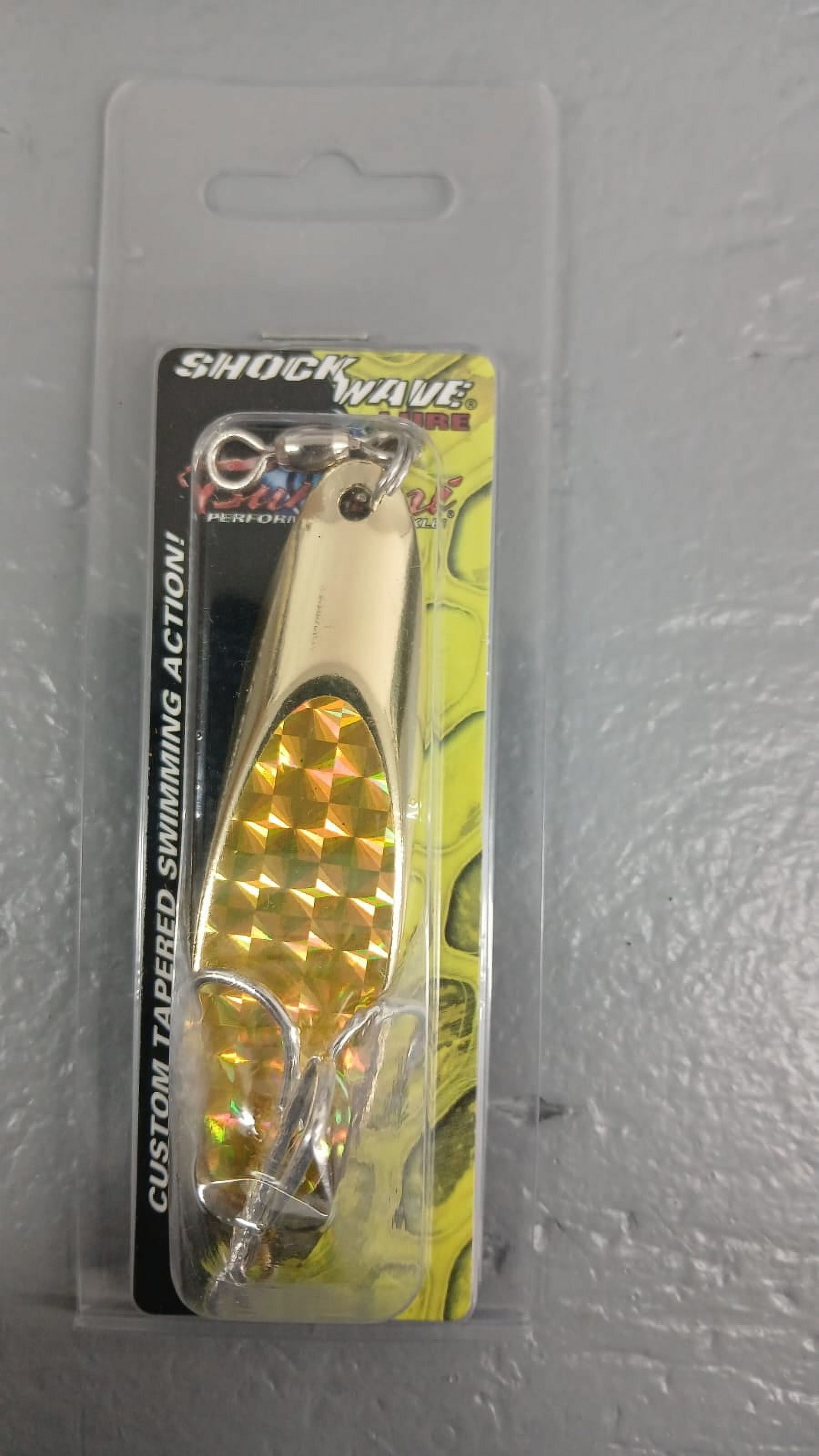 Tsunami Pro Shockwave Treble Hook Lure, Gold, 3 Oz. - Walmart.com