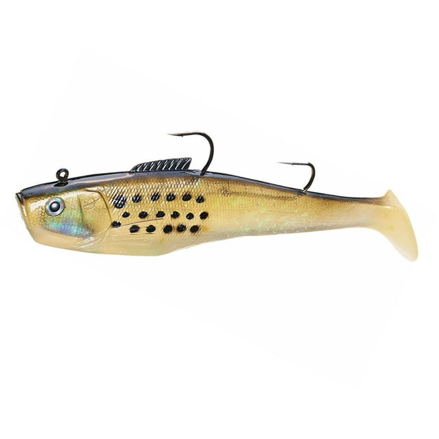 Tsunami Pro Swim Shad Holographic Double Hook Swim Bait SS9DH Golden ...