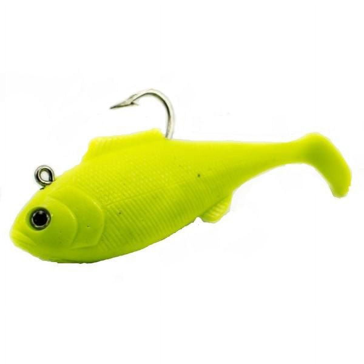 Tsunami Rigged Shad 5" Opaque Chartreuse - Walmart.com