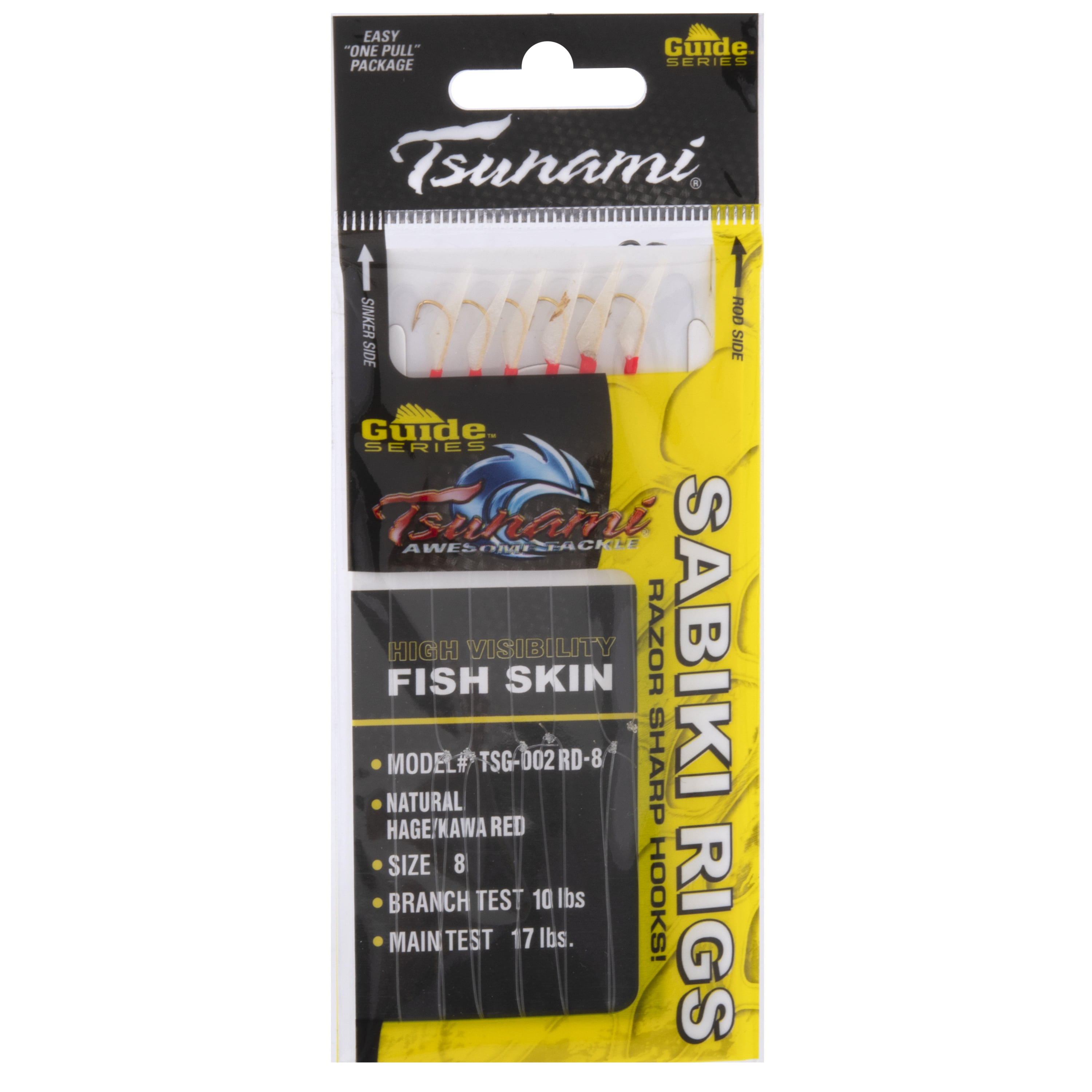 Tsunami Sabiki Rig Saltwater Fishing Hooks with Monofilament Line ...