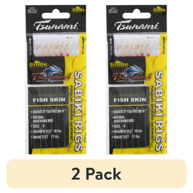 (2 pack) Tsunami Sabiki Rig Fishing Hooks - Walmart.com