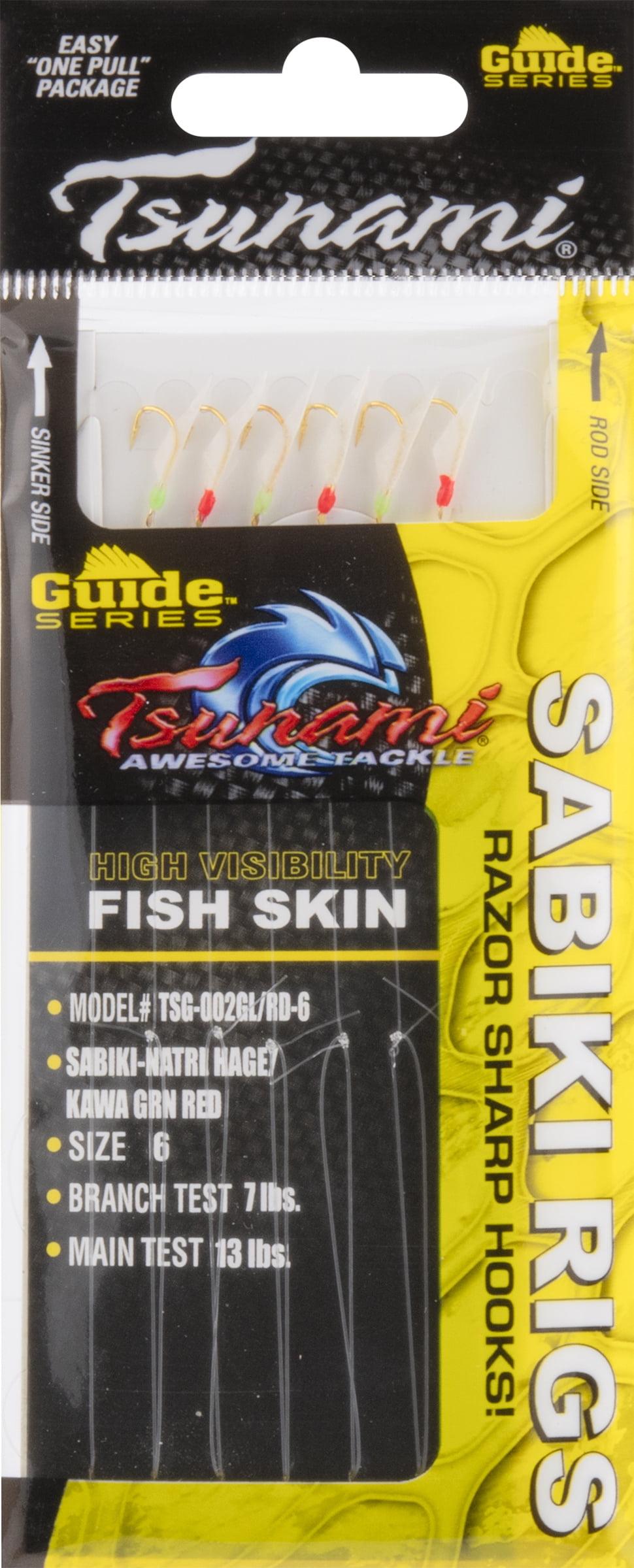 Tsunami Sabiki Rig Fishing Lure, Size 6 Hook - Walmart.com