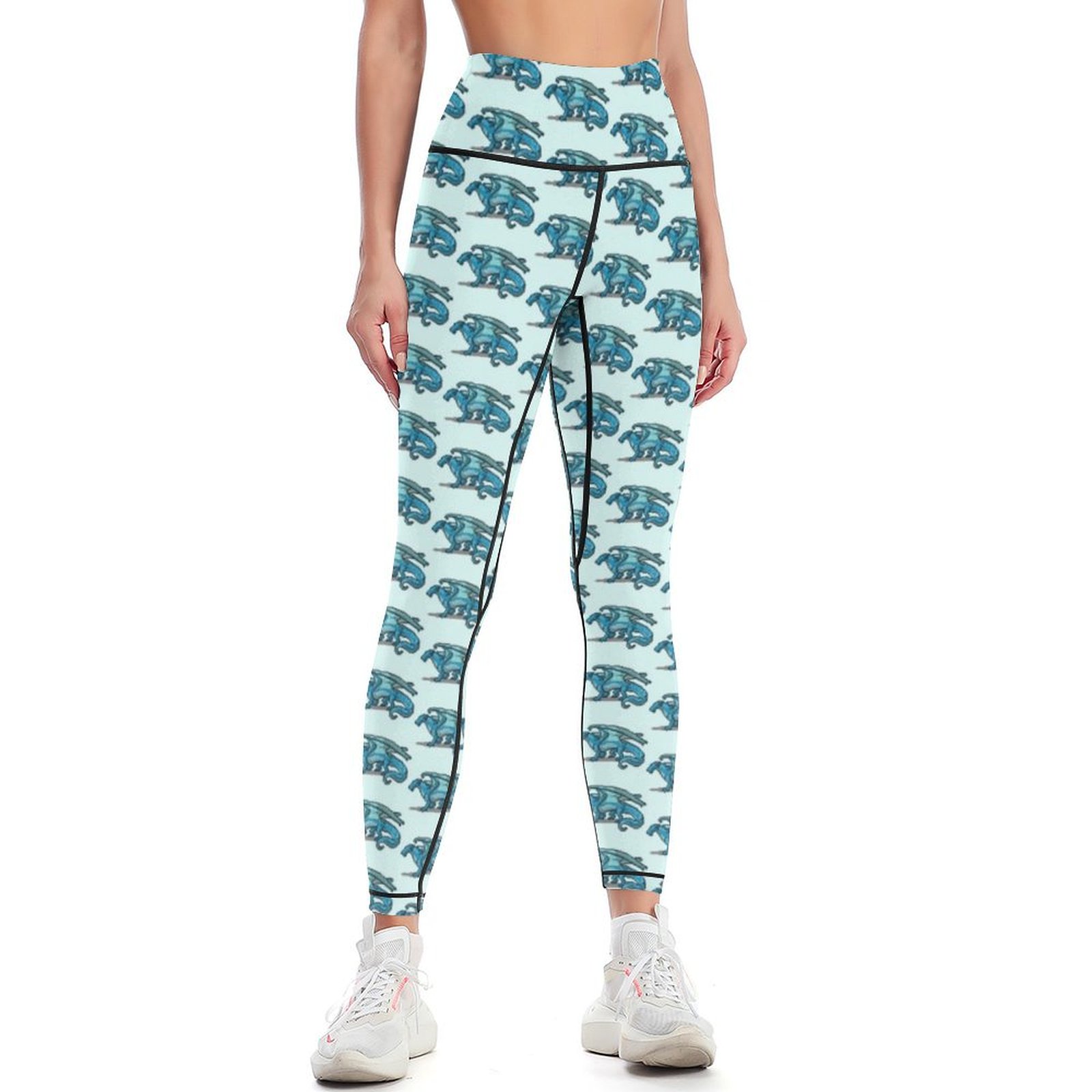 Tsunami Seawing Pixel Art Leggings gym clothing push up fitness ...