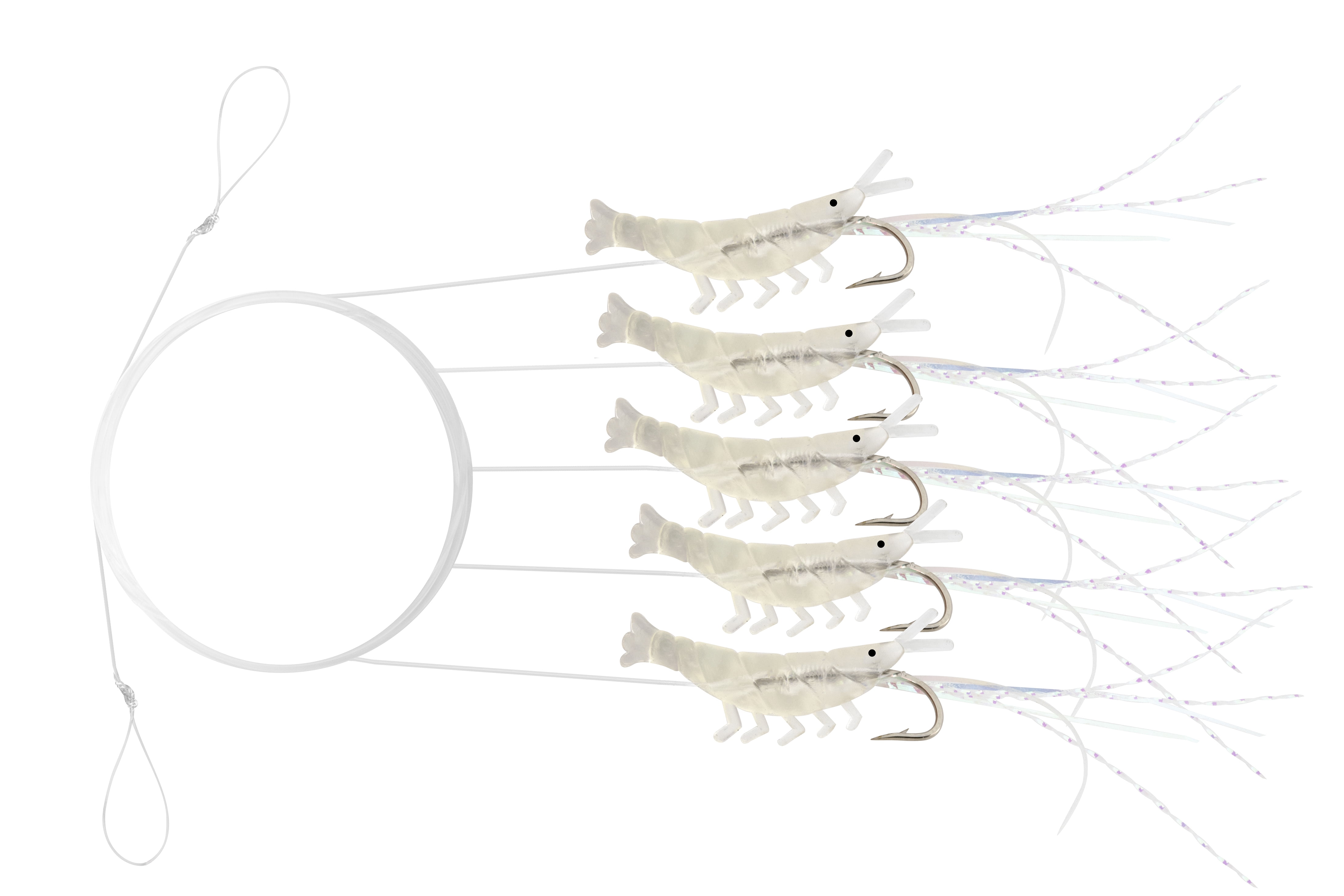 Tsunami Shrimp Rig - Mustad Hooks - Realistic Shrimp Attractors ...
