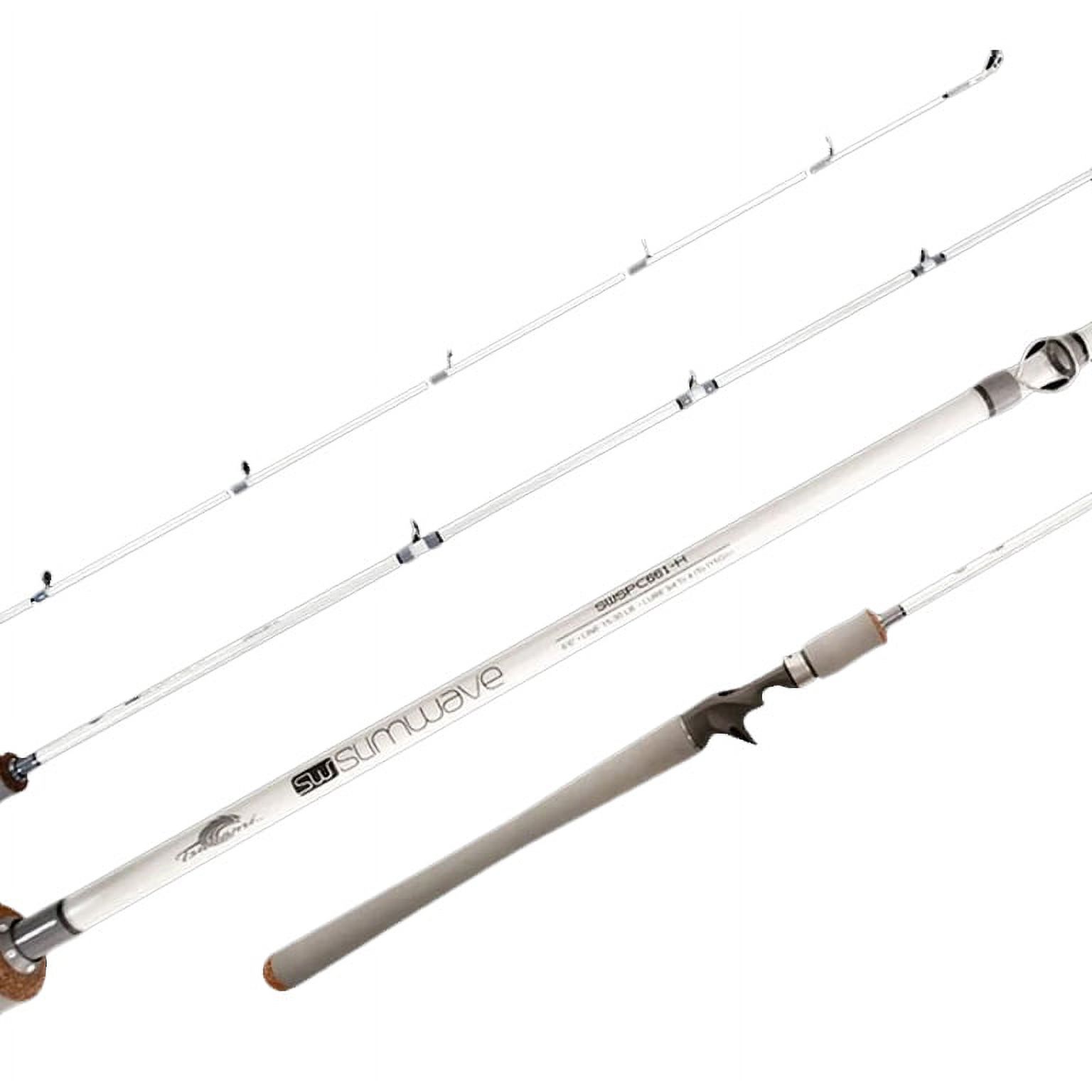 Tsunami Slim Wave White Jigging Conventional Rod 6'4" Medium Heavy ...