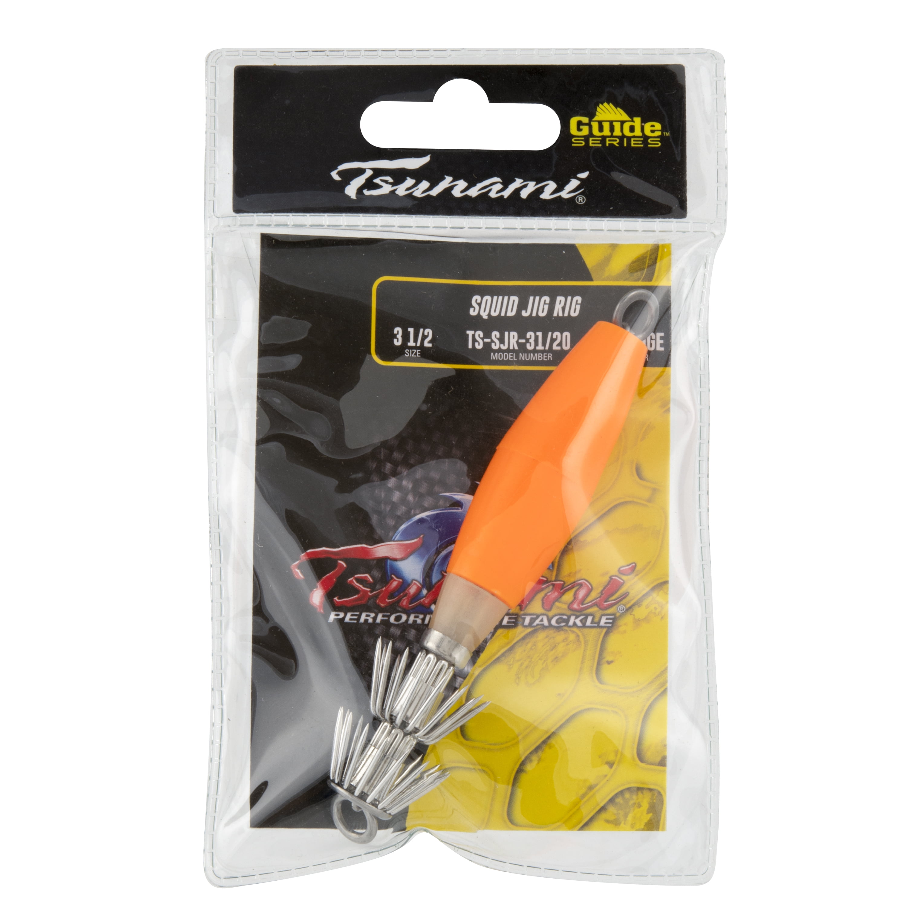 Tsunami Squid Jig Rig 3.5 Inch Orange Saltwater Fishing - Walmart.com