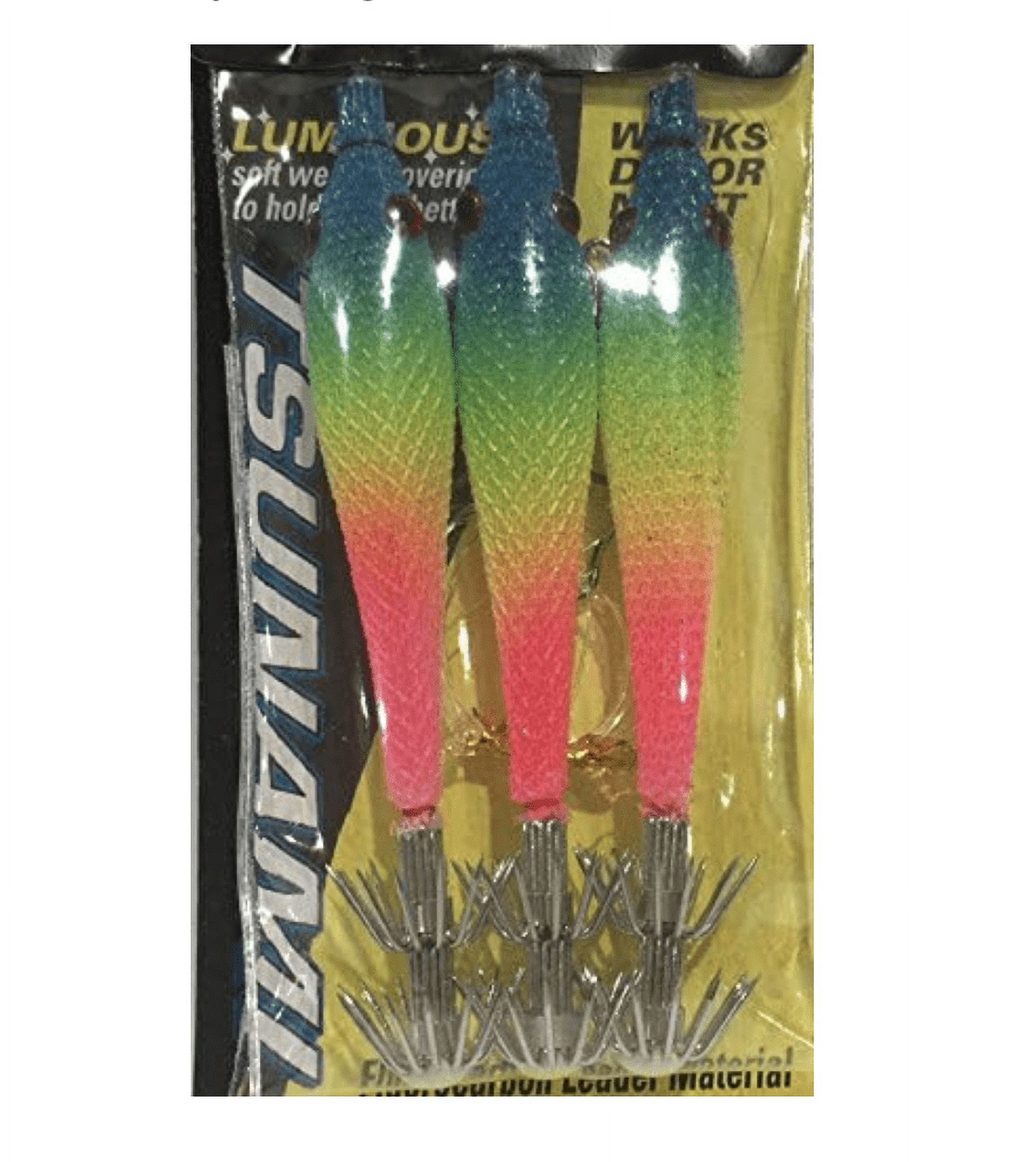 Tsunami TSQS212-WB Soft Body Squid Jig Sabiki Rig 2.5" Wonder Bread ...