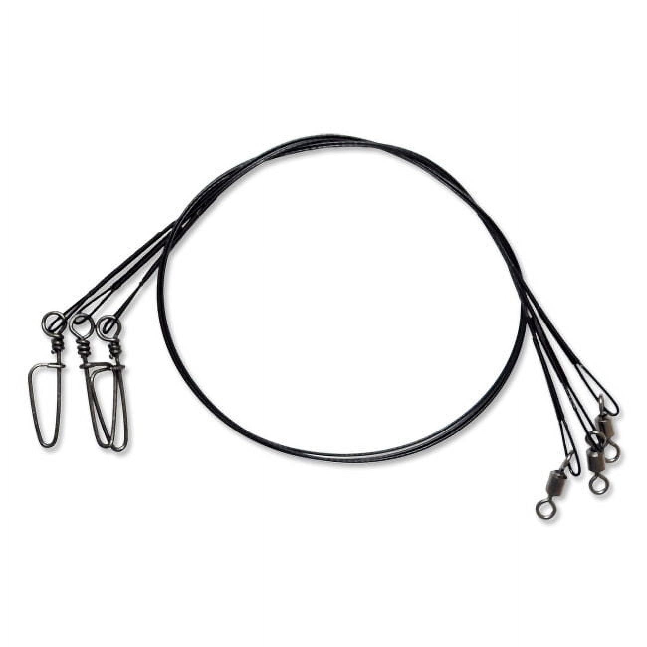 Tsunami Stainless Black Coated Steel Wire Leader, 10pk, 18", 20lb ...