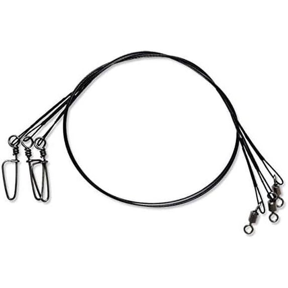 Tsunami Stainless Black Coated Steel Wire Leader, 3pk, 24", 45lb, TSWLB ...