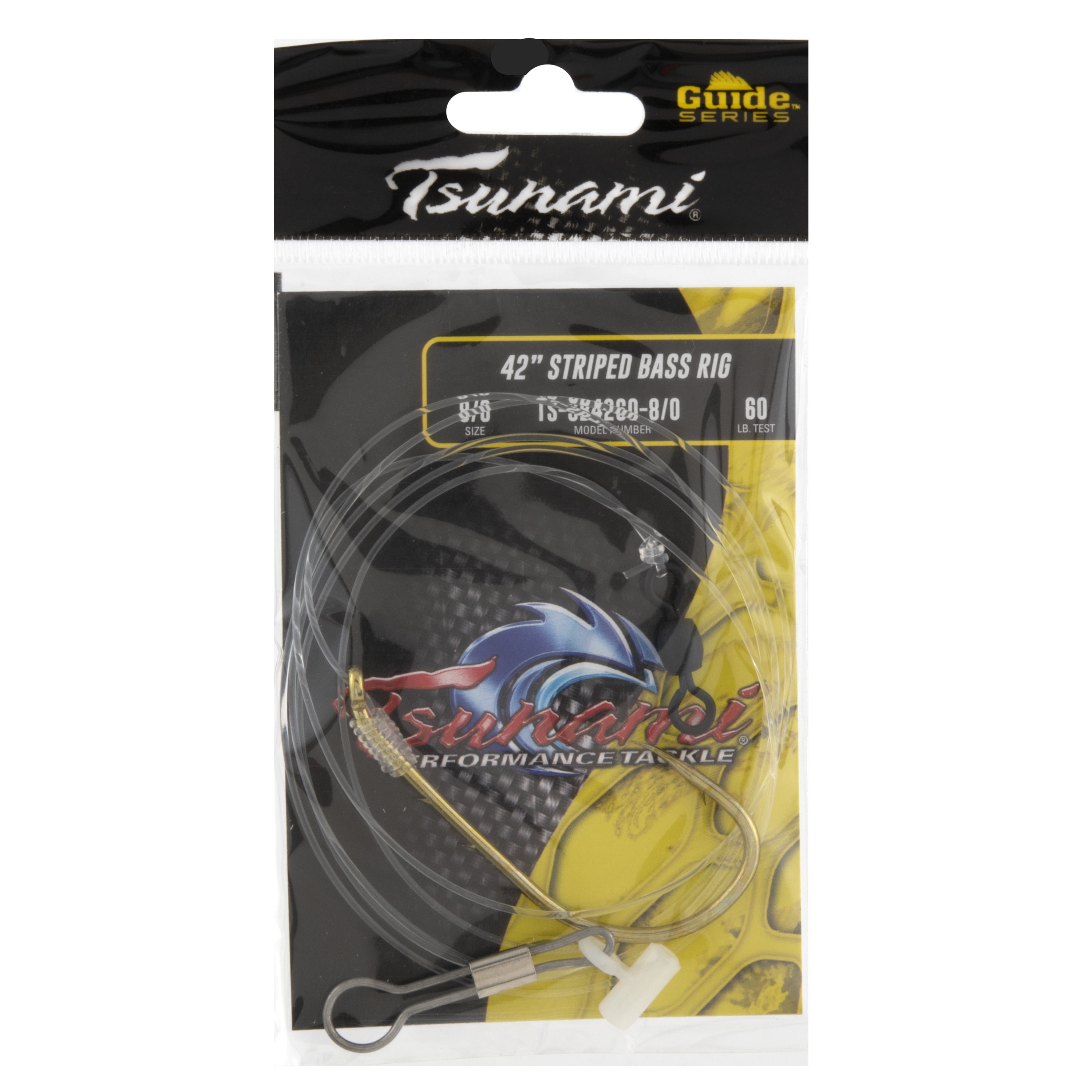 Tsunami Striped Bass Rig- 8/0- 42" 60lb - Walmart.com