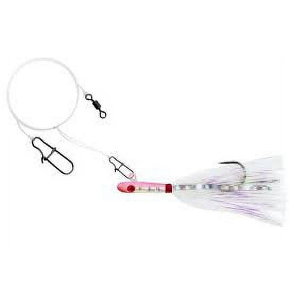 Tsunami TGMR1-PW Jigging Rig w/ Glass Minnow Lure, 3", 1/2oz, Pink ...