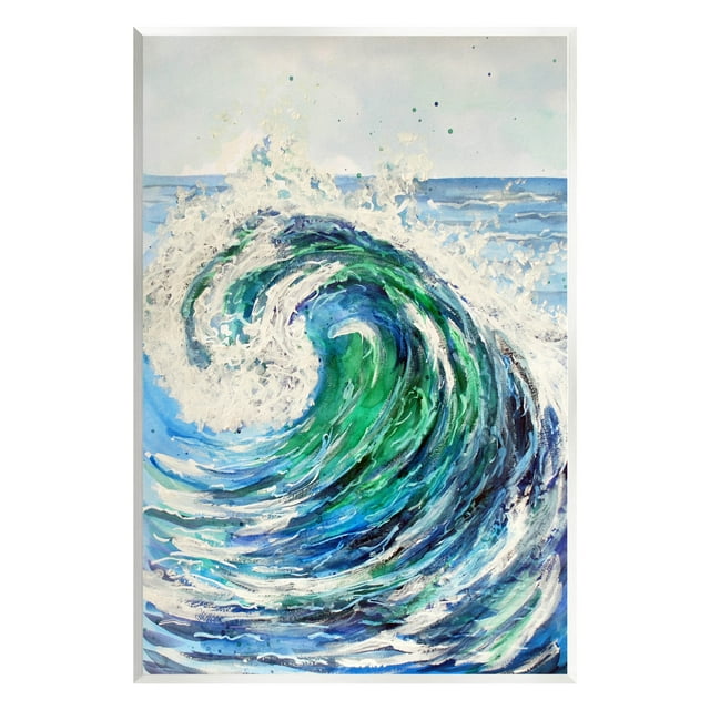 Tsunami Wave Ocean Splash Coastal Painting Unframed Art Print Wall Art ...