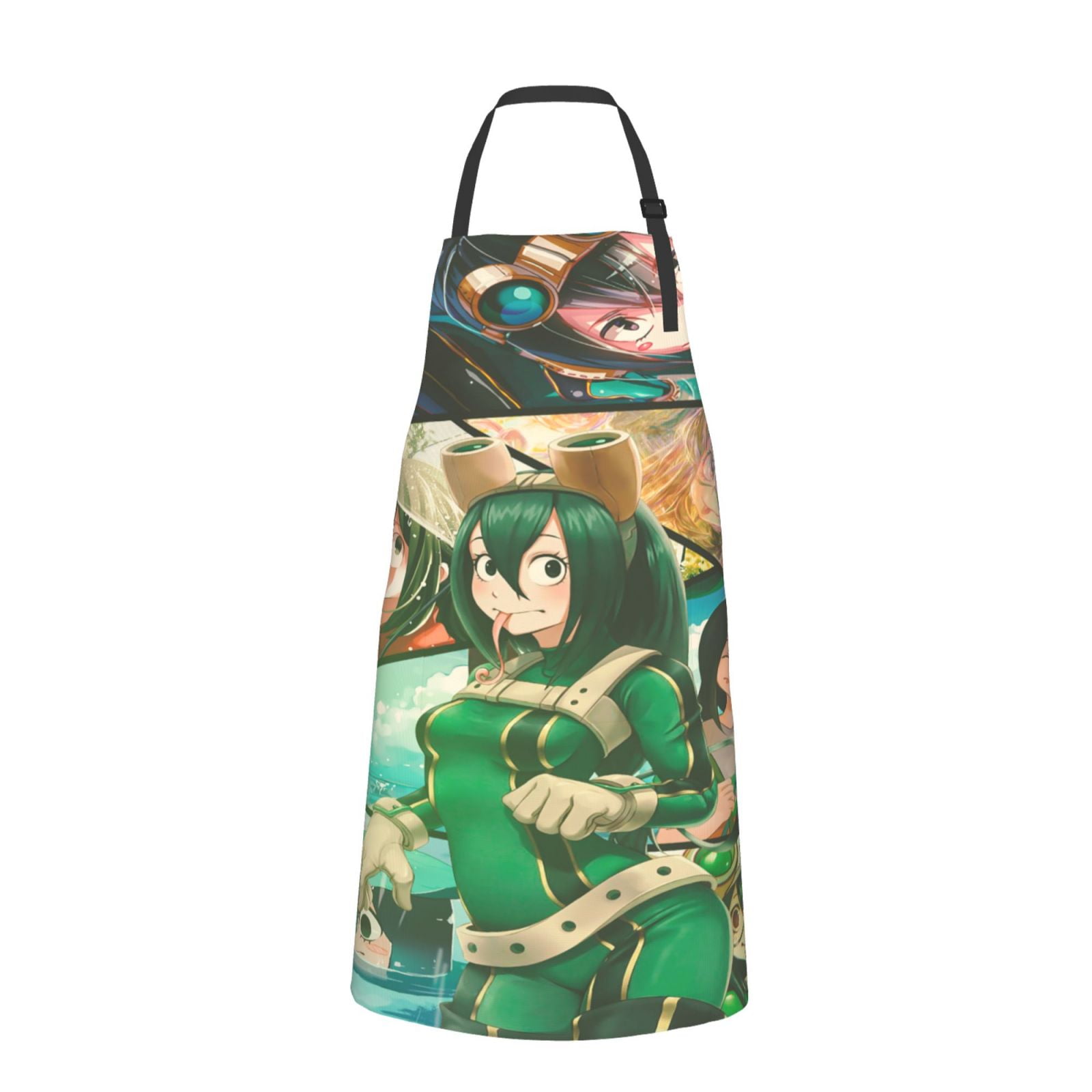 Tsuyu Asui Adjustable Bib Aprons, Waterdrop Resistant Apron with 2 ...