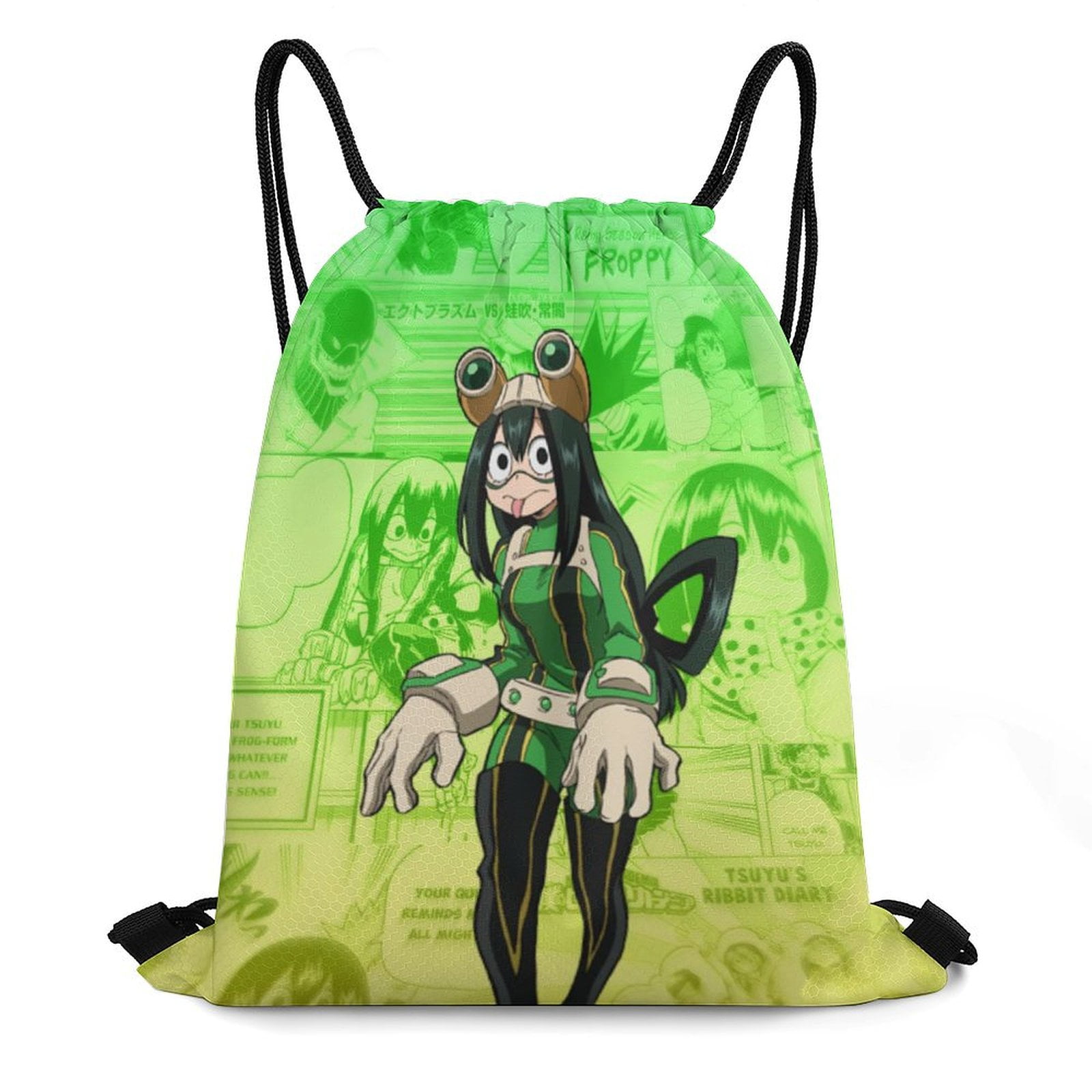 Tsuyu Asui Drawstring Backpacks Gym Athlete Bag Draw String Bags for ...