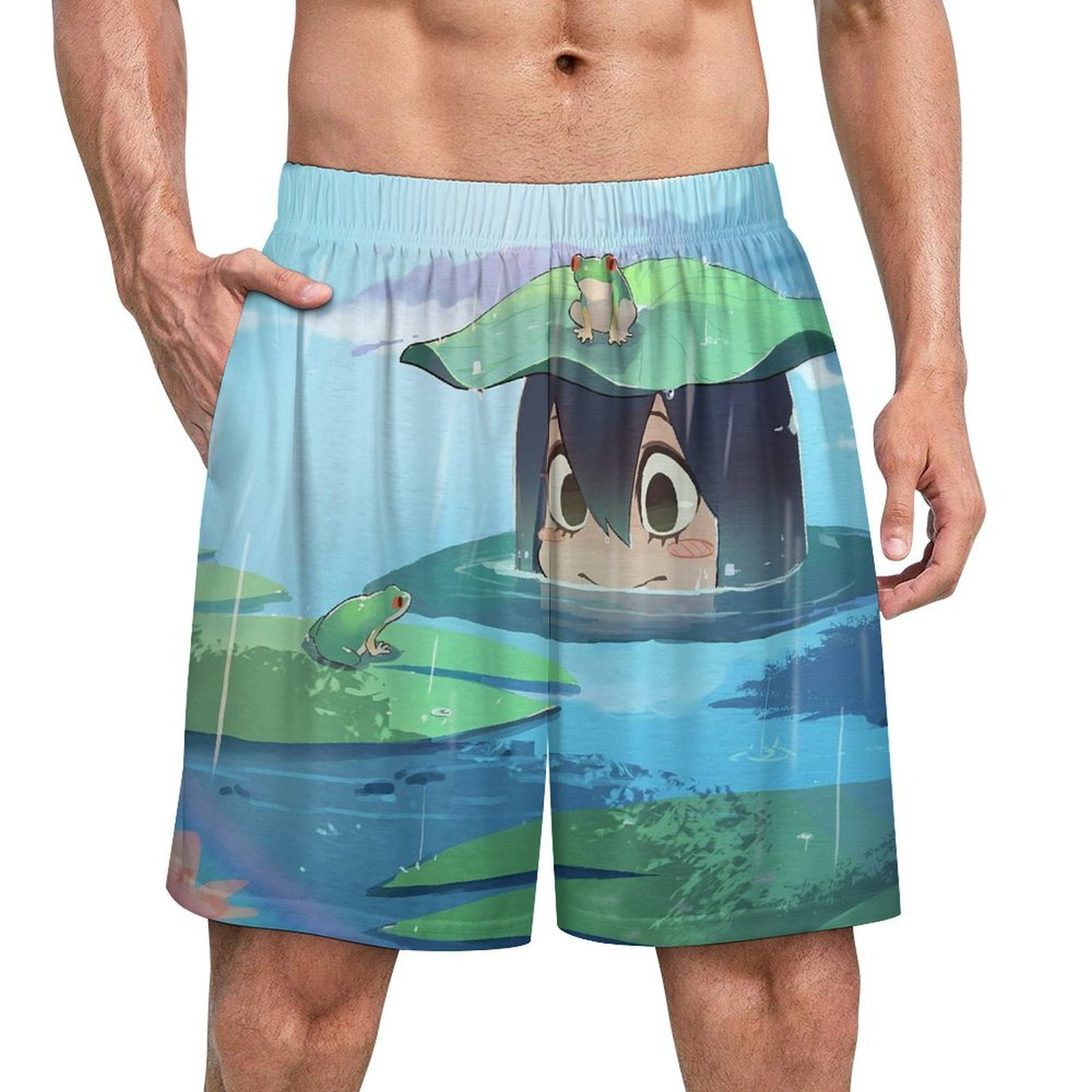 Tsuyu Asui Men's Sleepwear Shorts Pajama Bottom Lounge Sleep Pajama ...