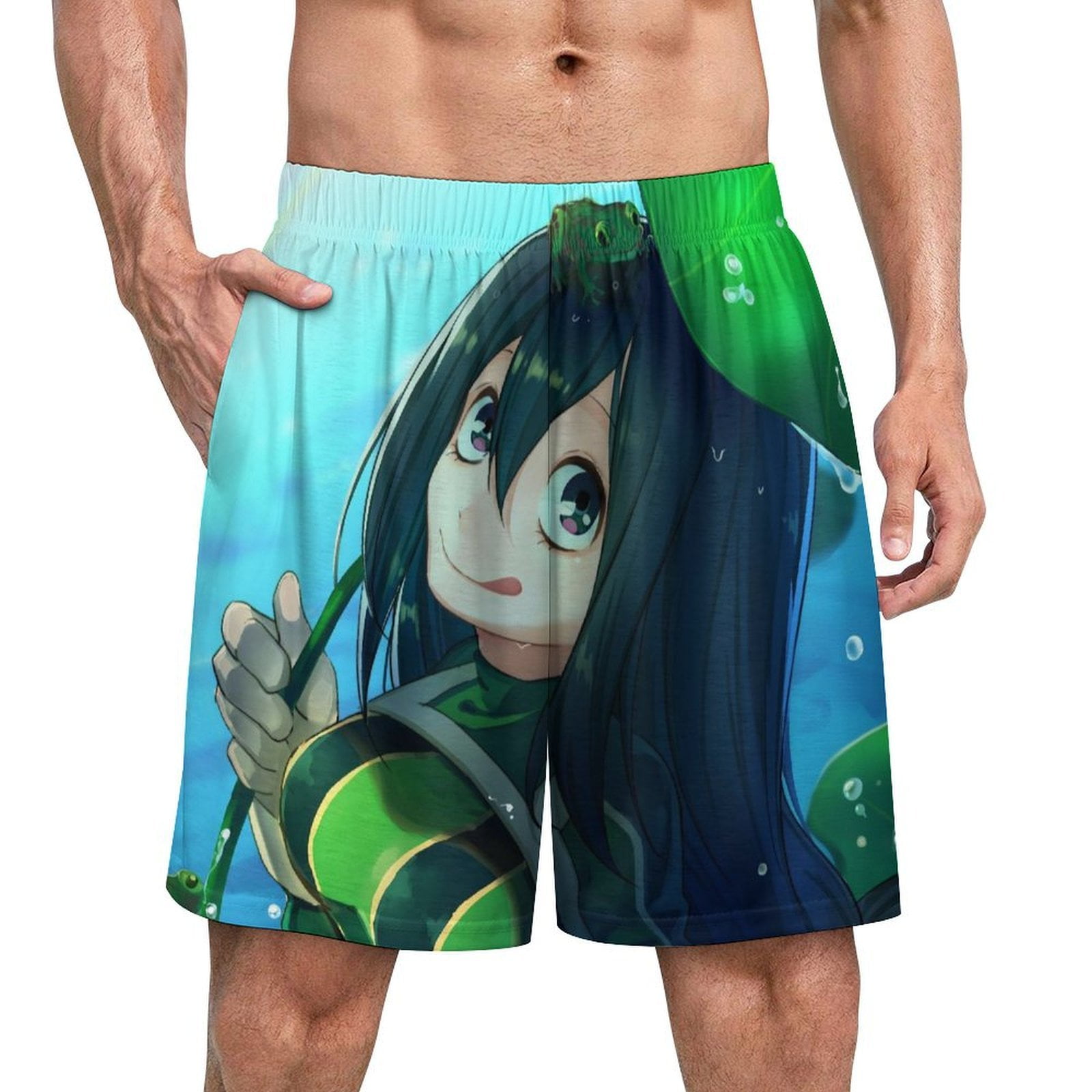 Tsuyu Asui Men's Sleepwear Shorts Pajama Bottom Lounge Sleep Pajama ...