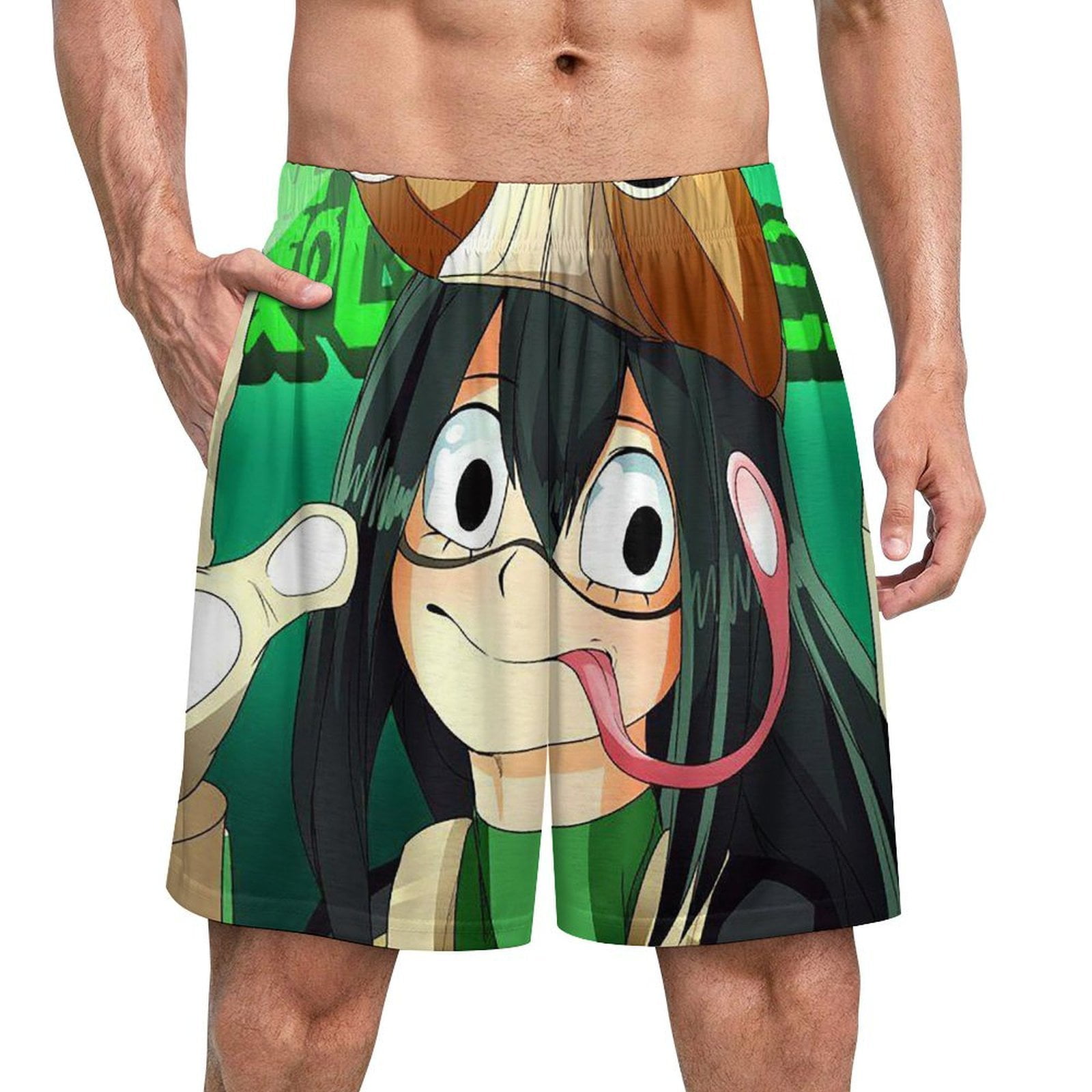 Tsuyu Asui Men's Sleepwear Shorts Pajama Bottom Lounge Sleep Pajama ...