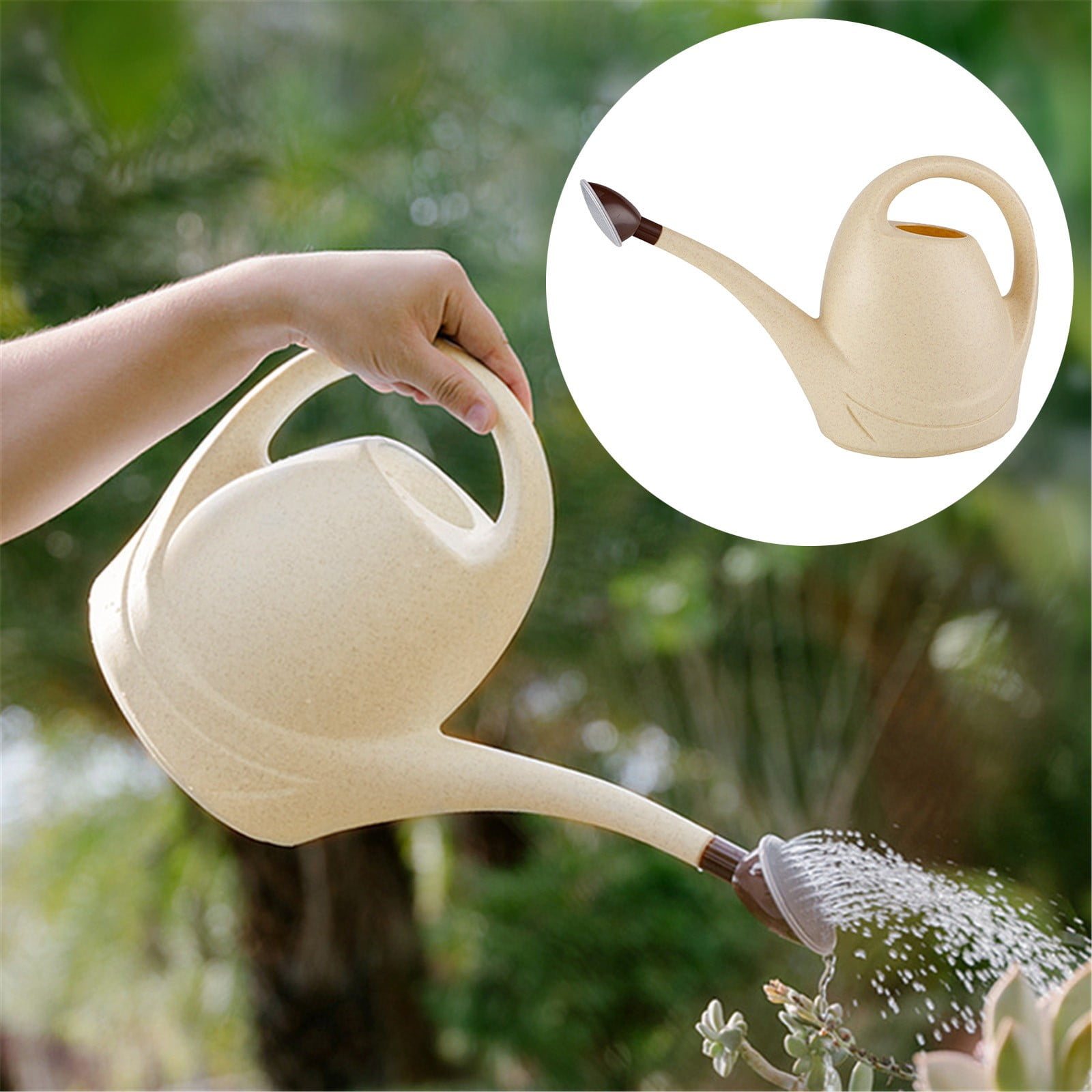 Tswift 3.5L Liter Watering Long Mouth Watering Kettle Plastic Watering ...