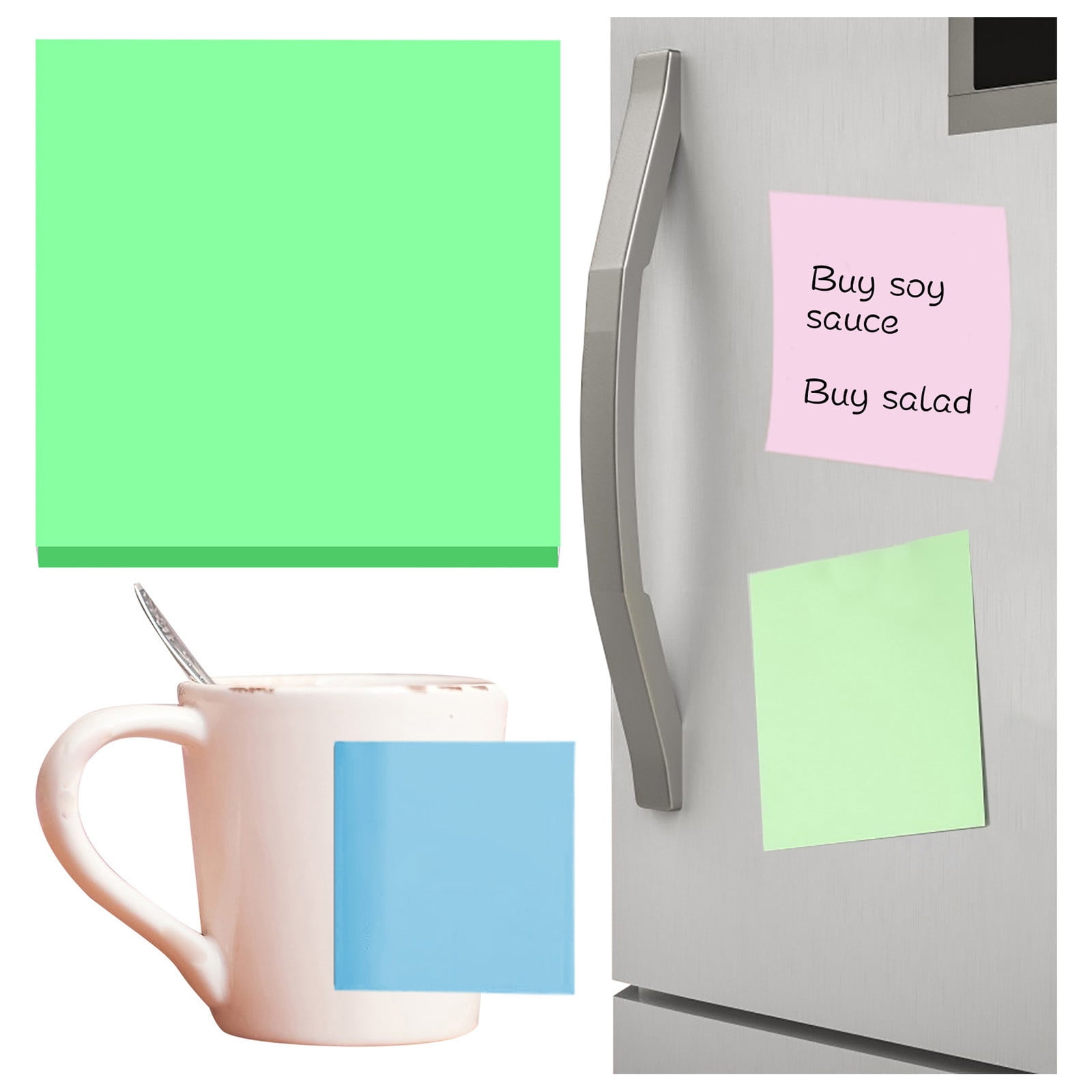 Tswift 3X3 Removable Super Sticky Notes, 100 Assorted And Sticky Sheets ...