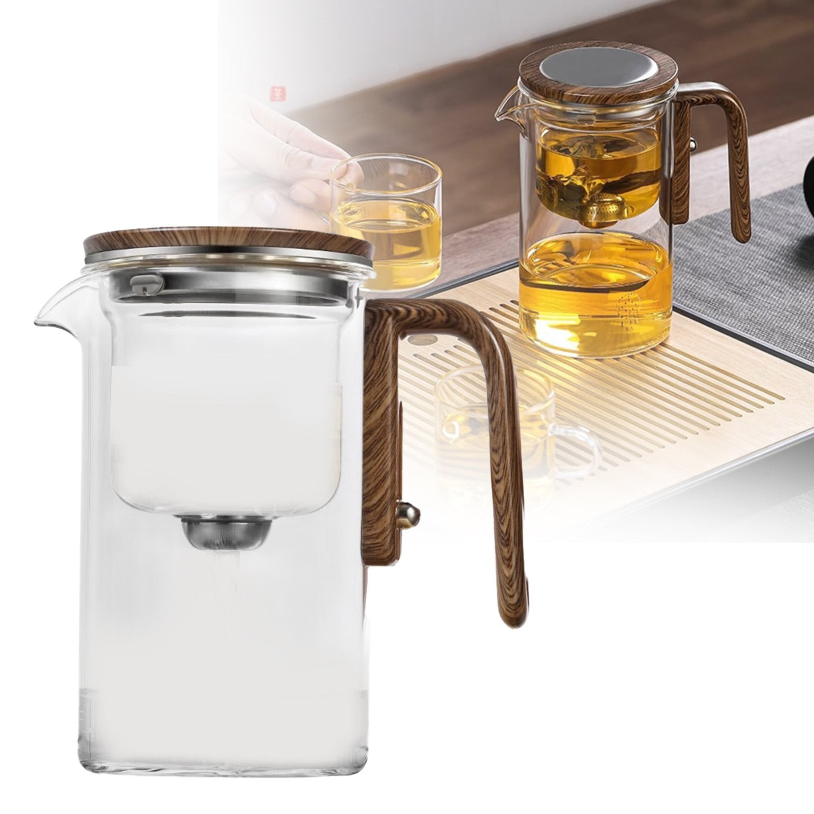 Tswift Clearance Under $40 Tea Pot 720ML, Resin Tea Pot with Wooden ...