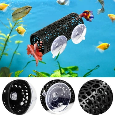 Eisoary Betta Fish Tunnel Fish Tank Cave with Suction Cup Plastic Fish ...